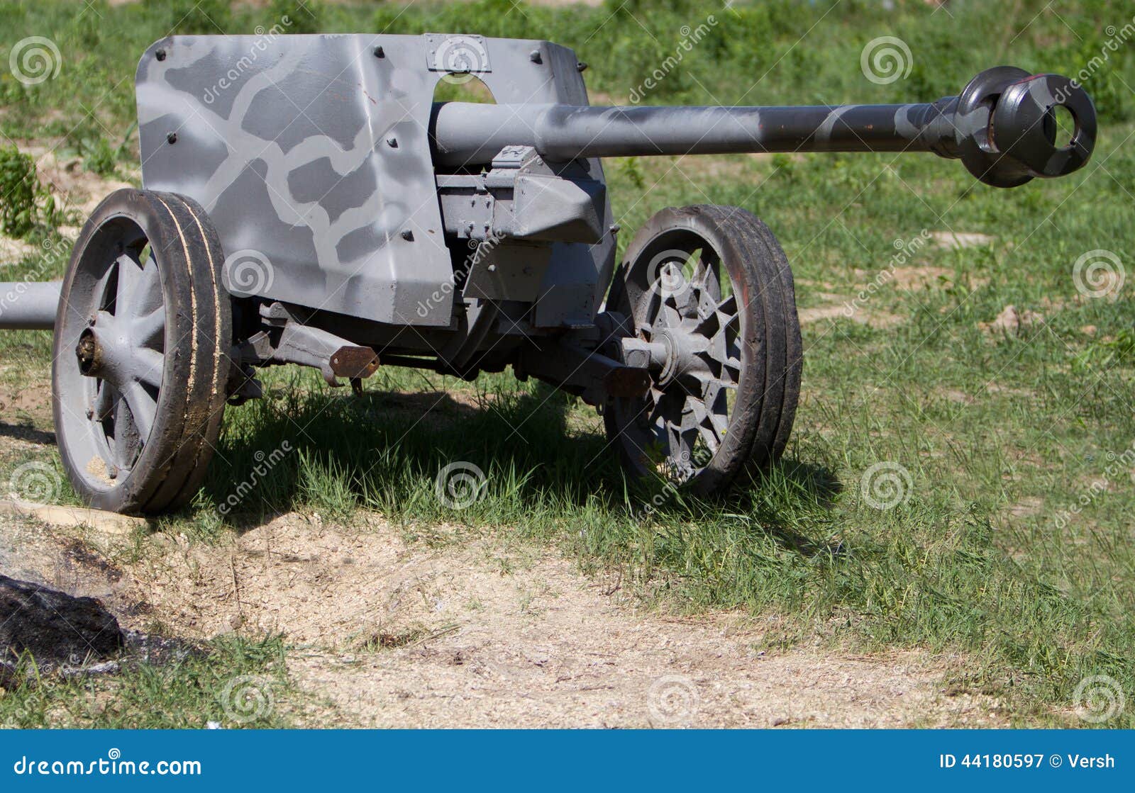 Old German Cannon Standing on the Field Stock Image - Image of ...