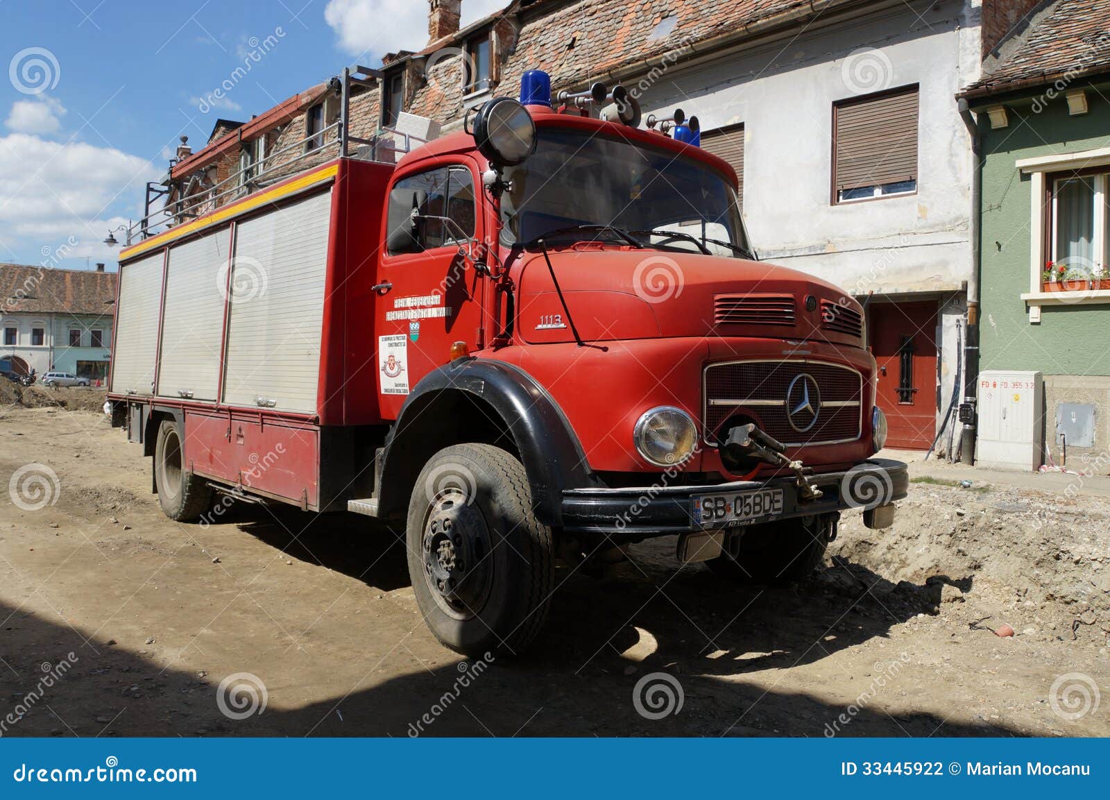 Old German Fire Brigade Car - Mercedes Editorial Photography - Image of ...