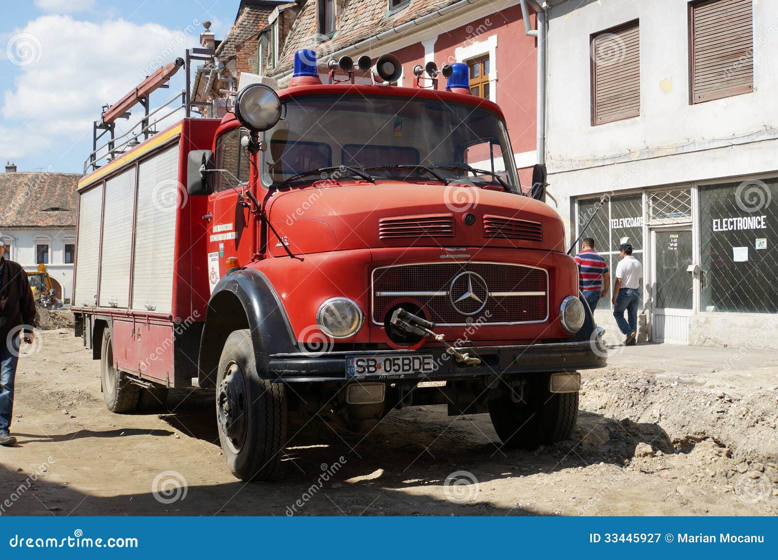 Old German Fire Brigade Car - Mercedes Editorial Photography - Image of ...
