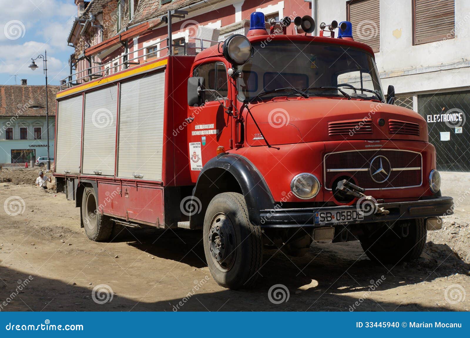 Old German Fire Brigade Car - Mercedes Editorial Image - Image of ...