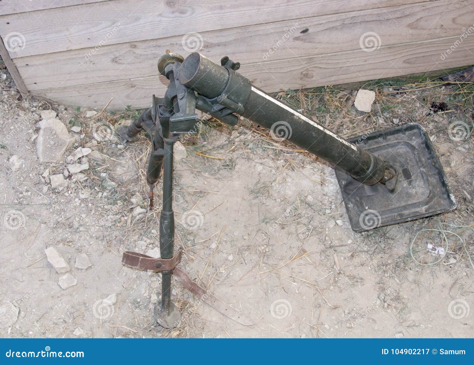 Old German mortar stock image. Image of cannon, mortar - 104902217