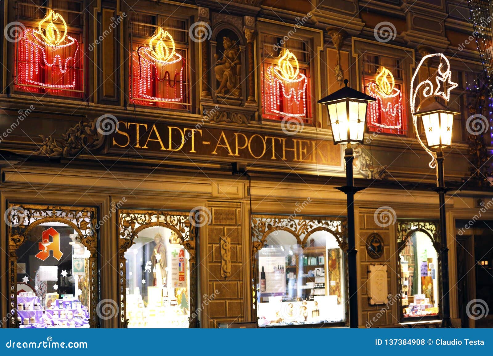 The old german pharmacy stock photo. Image of text, structure - 137384908