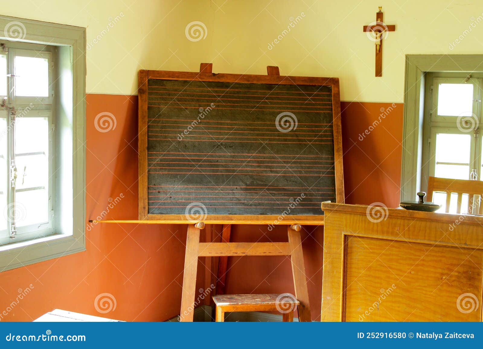 Old German School Classroom. Germany Stock Photo - Image of window ...