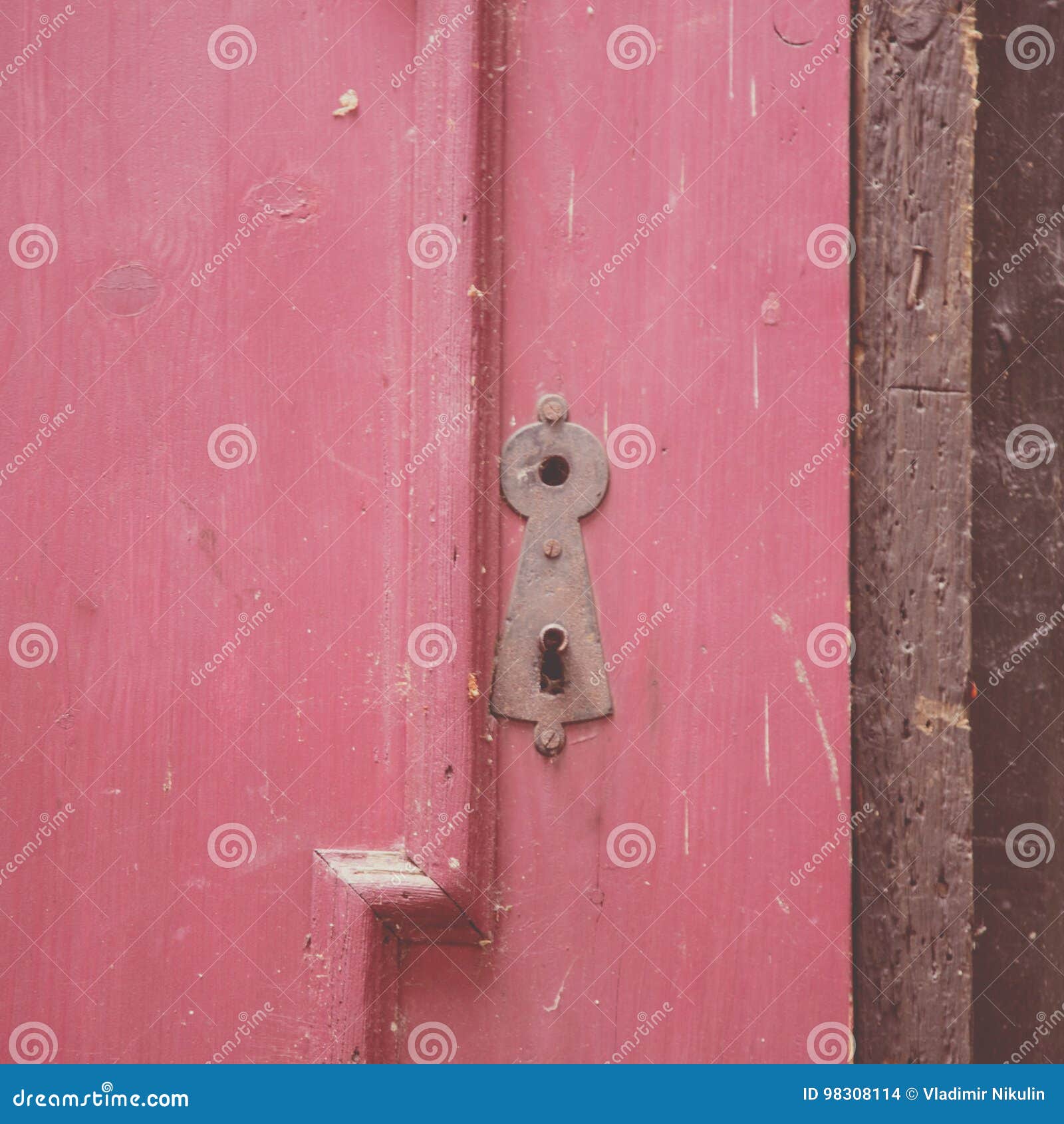 Old Germany Lock on Red Door, Stock Photo - Image of building, hole ...
