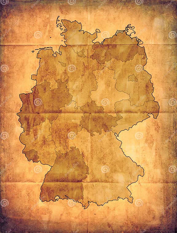 Old Germany map stock photo. Image of scratch, region - 147336122