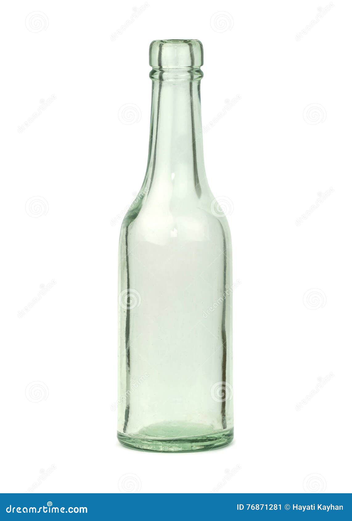 Old Glass Bottle Isolated on White Background Stock Image - Image of ...