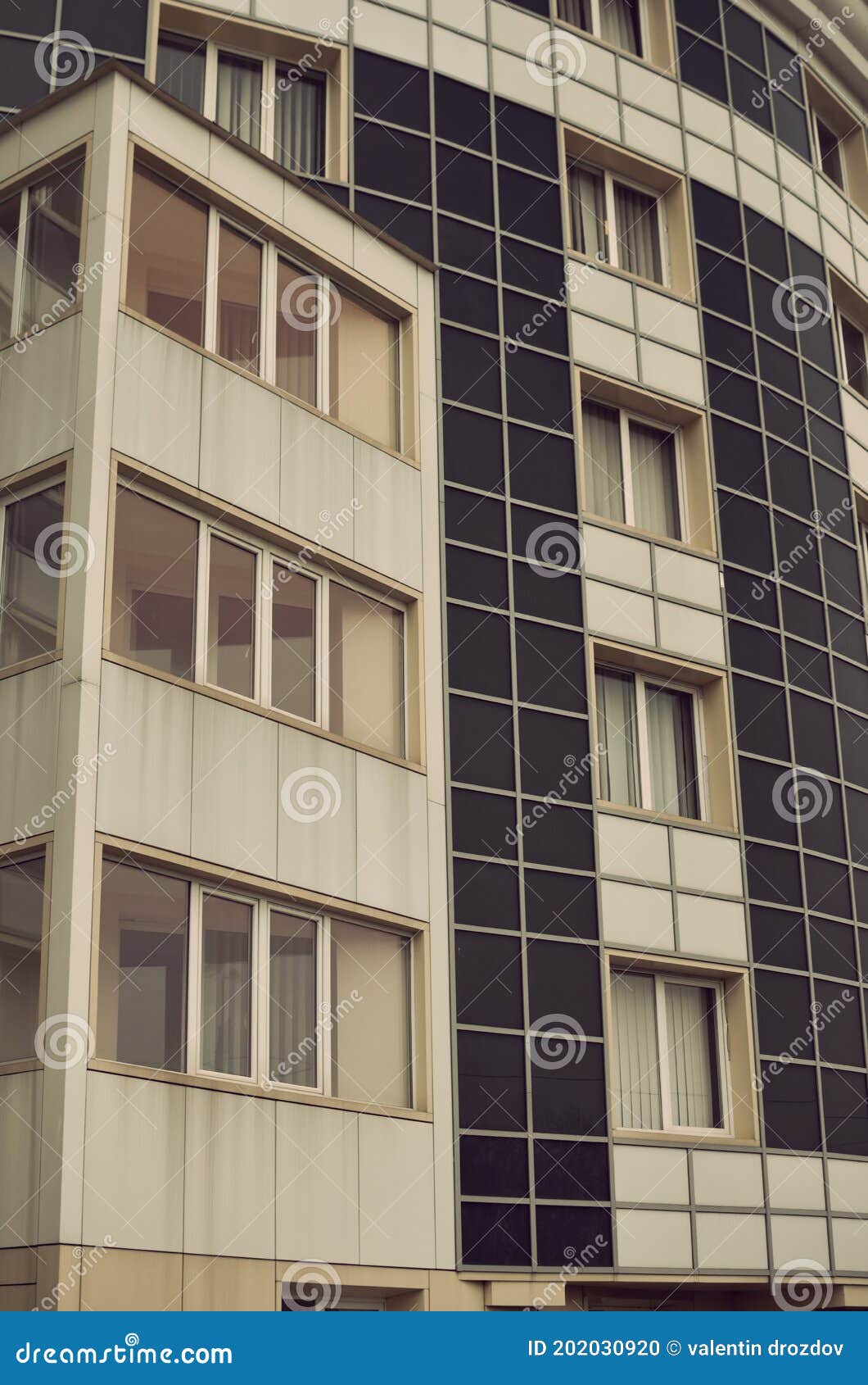 Old Glass Building in Vintage Style Stock Photo - Image of industry ...