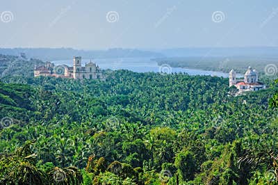 Old Goa stock image. Image of outside, roof, hill, journey - 22878483