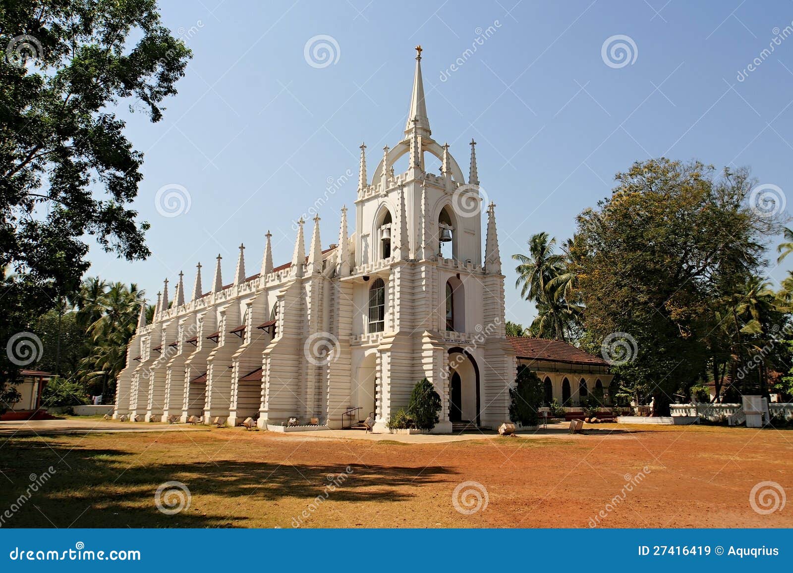 Old Goa stock image. Image of christianity, church, facade - 27416419