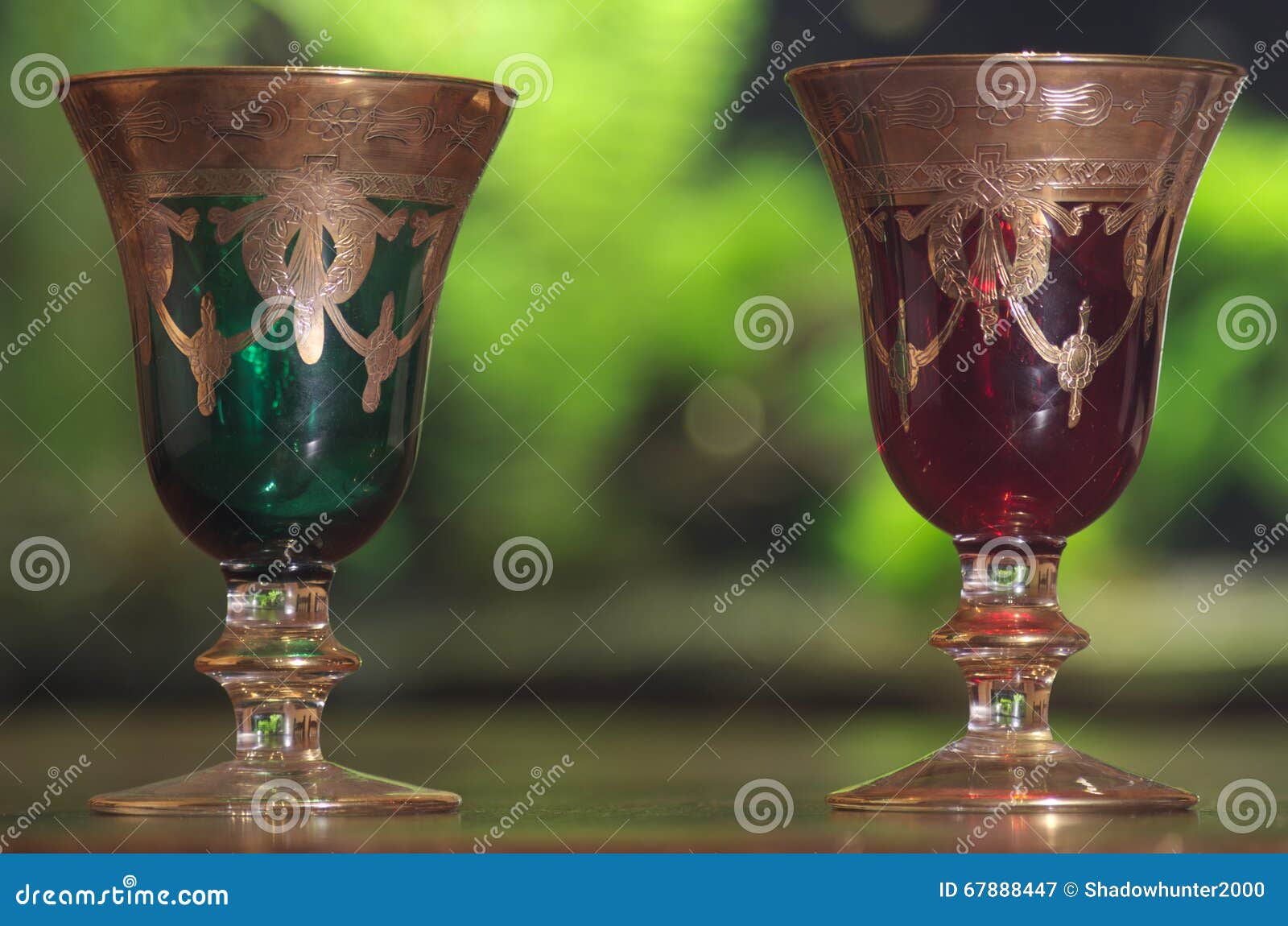 Old goblets stock image. Image of glass, golden, fresh - 67888447