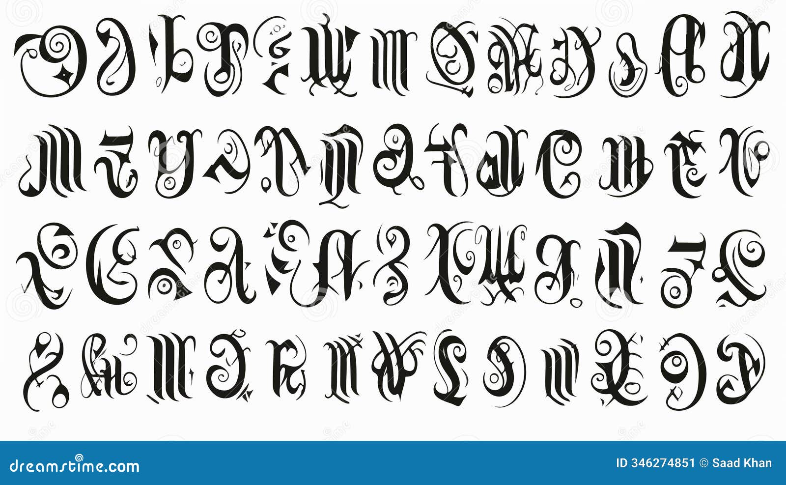 Old Gokturk Alphabet Turkish Writing Vector Drawing Stock Illustration ...