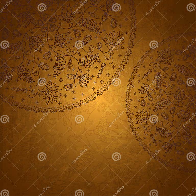 Old Gold Background in Vintage Style Stock Vector - Illustration of ...