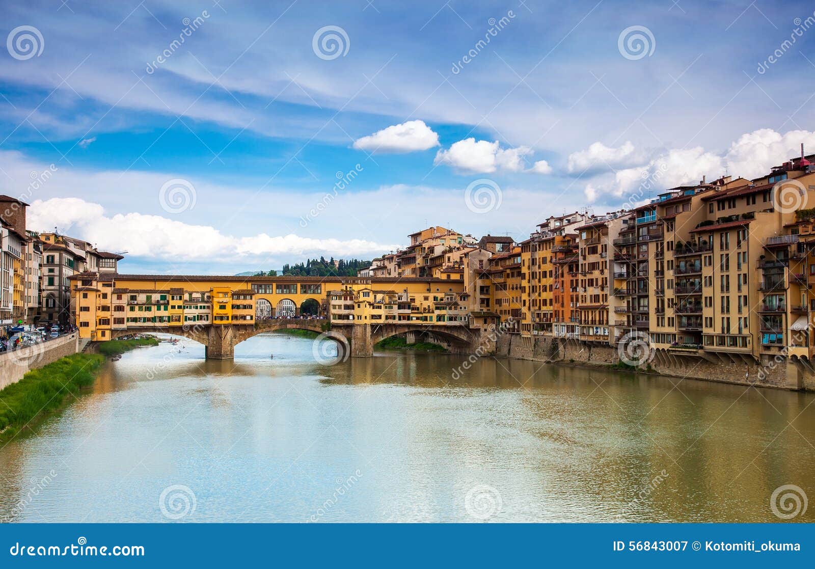 Old Gold of Bridge in Florence Stock Image - Image of historic, light ...