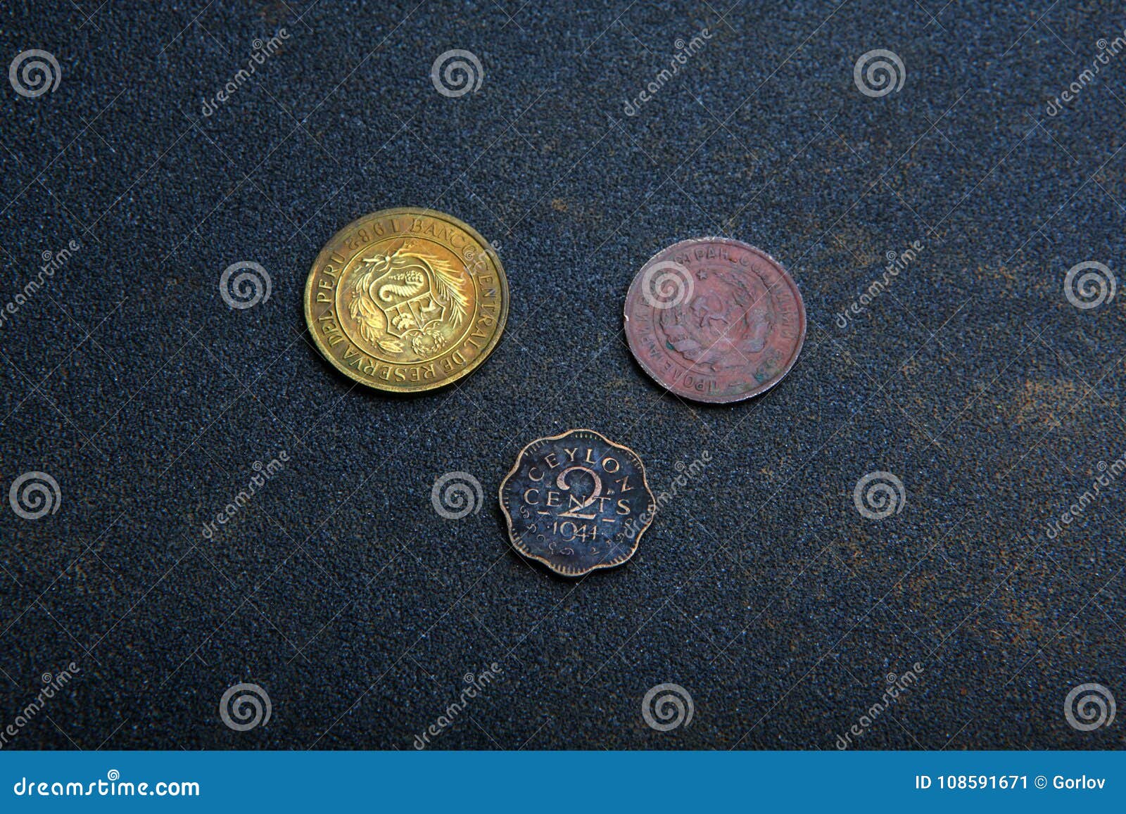 Old Gold Coin Asphalt Sharped Texture Stock Image - Image of isolated ...