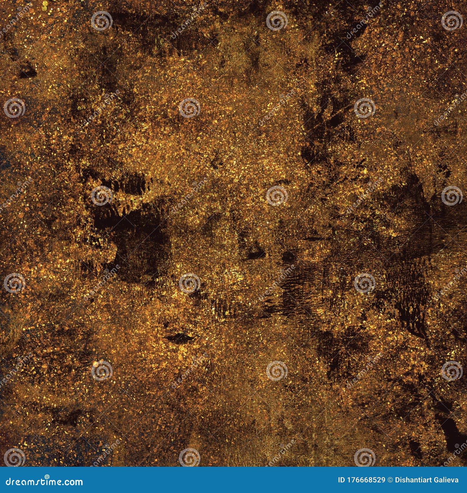 Gold Grunge Texture. Patina Scratch Golden Elements. Trendy Texture In ...