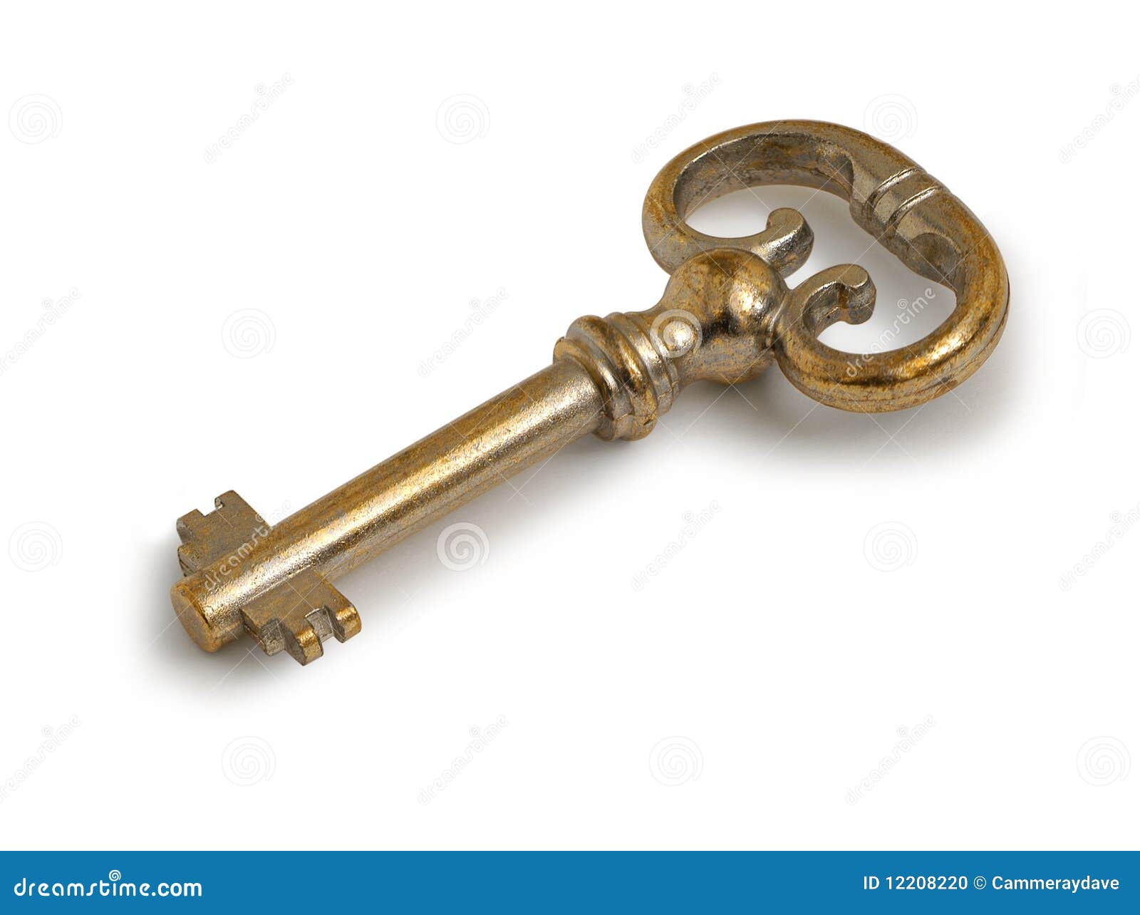 Old Gold Key stock photo. Image of metal, isolated, antique - 12208220