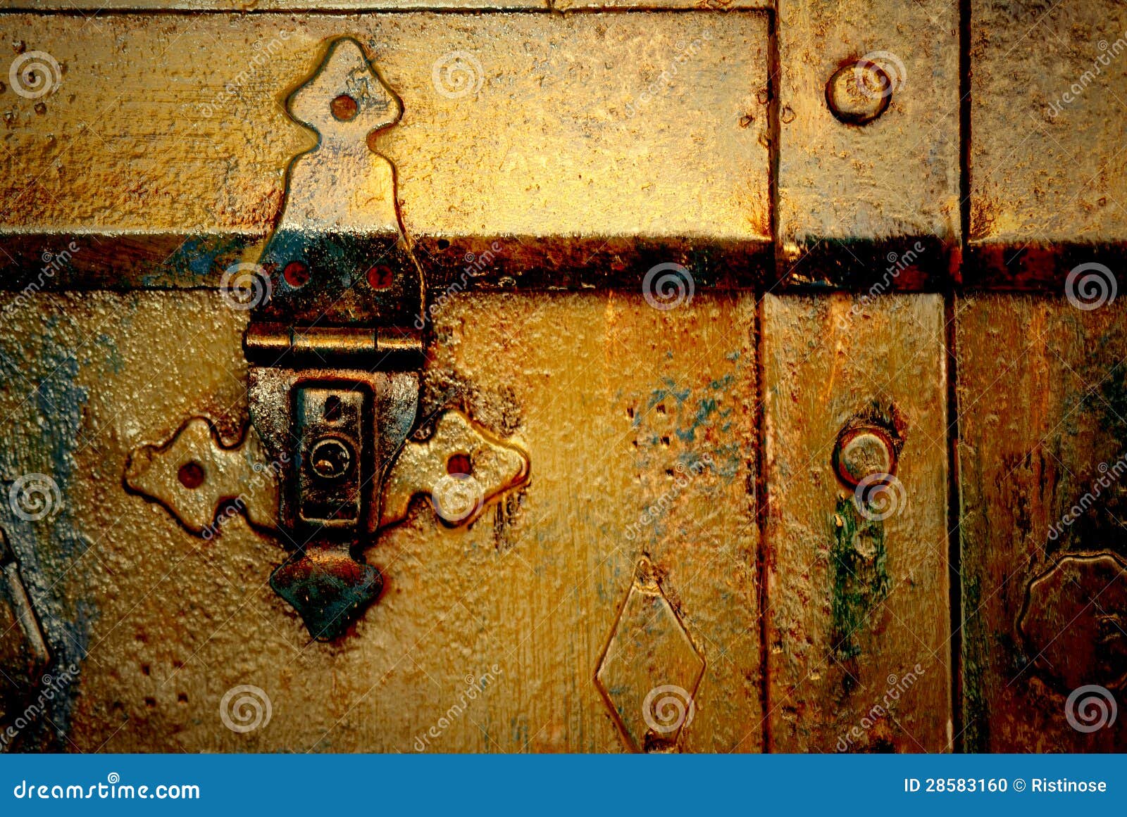 Old gold metal chest, stock photo. Image of aged, case - 28583160
