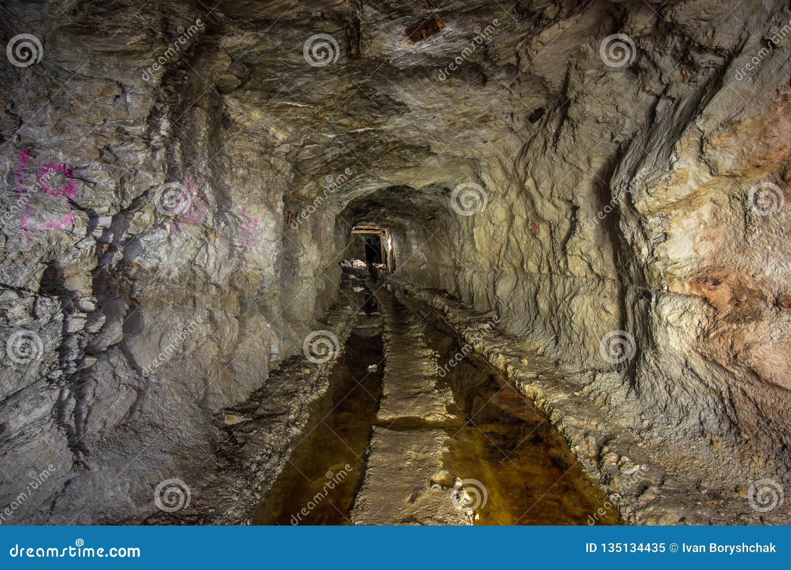 Old gold mine stock image. Image of hall, industrial - 135134435