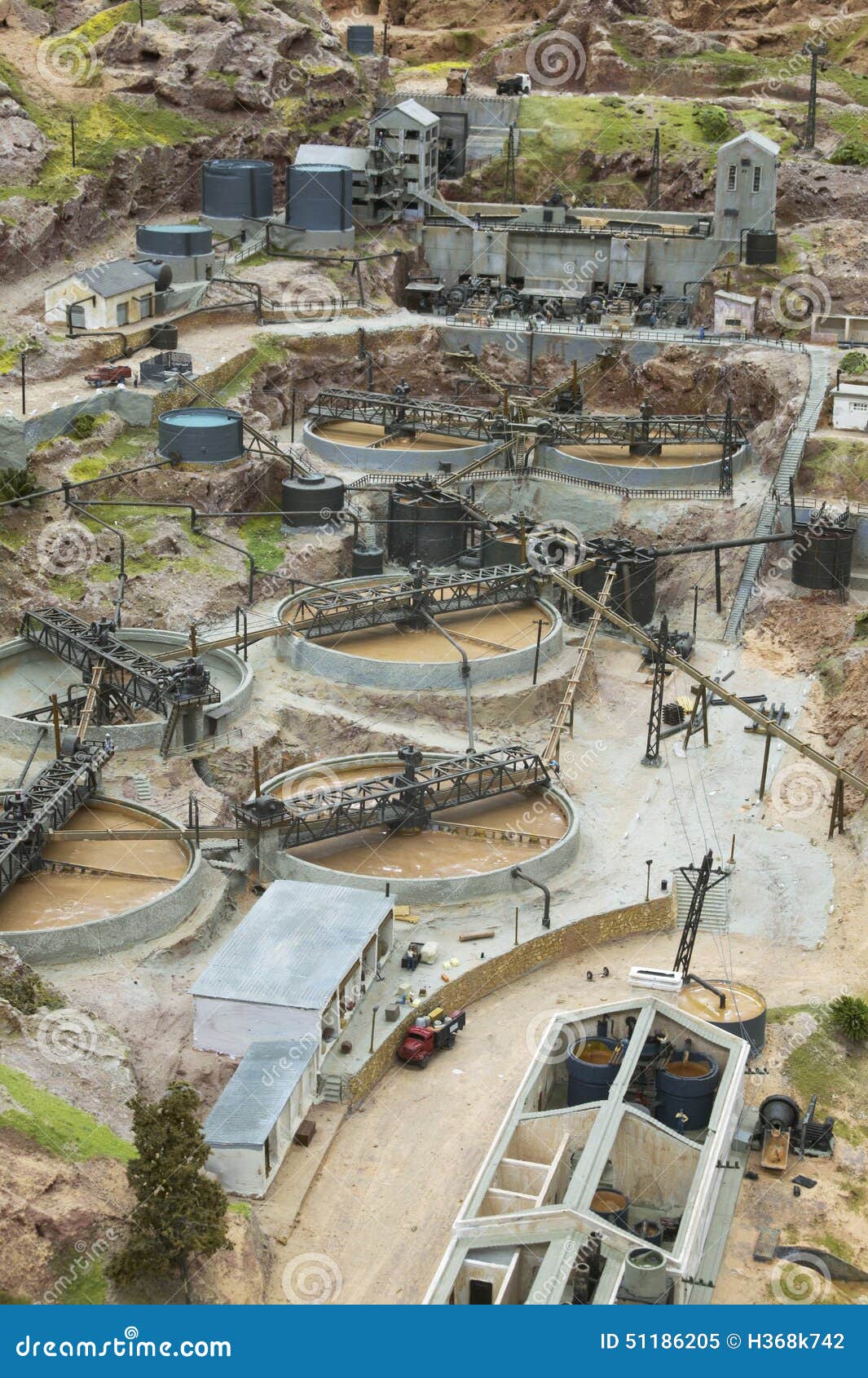 Old Gold Mining Exploitation Method Miniature Model Stock Image - Image ...