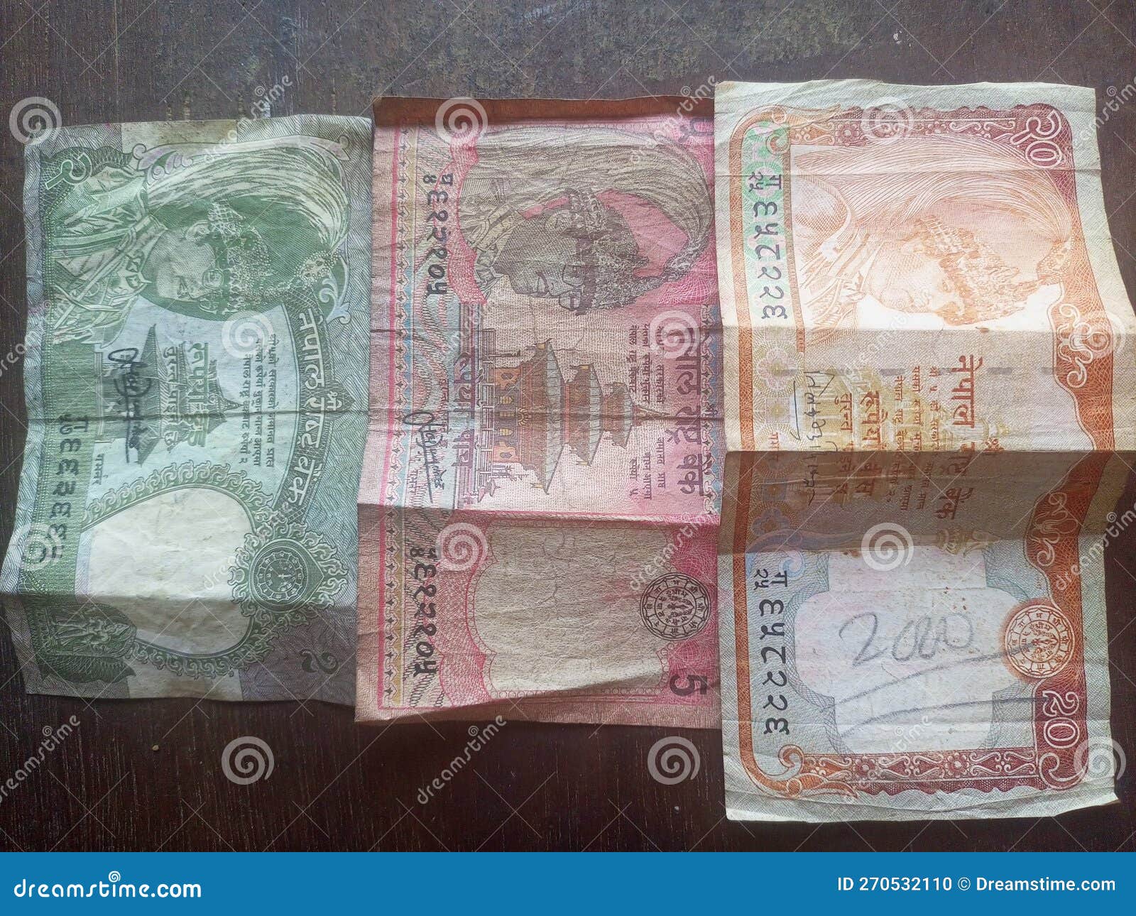 Old is Gold Nepal money stock photo. Image of money - 270532110