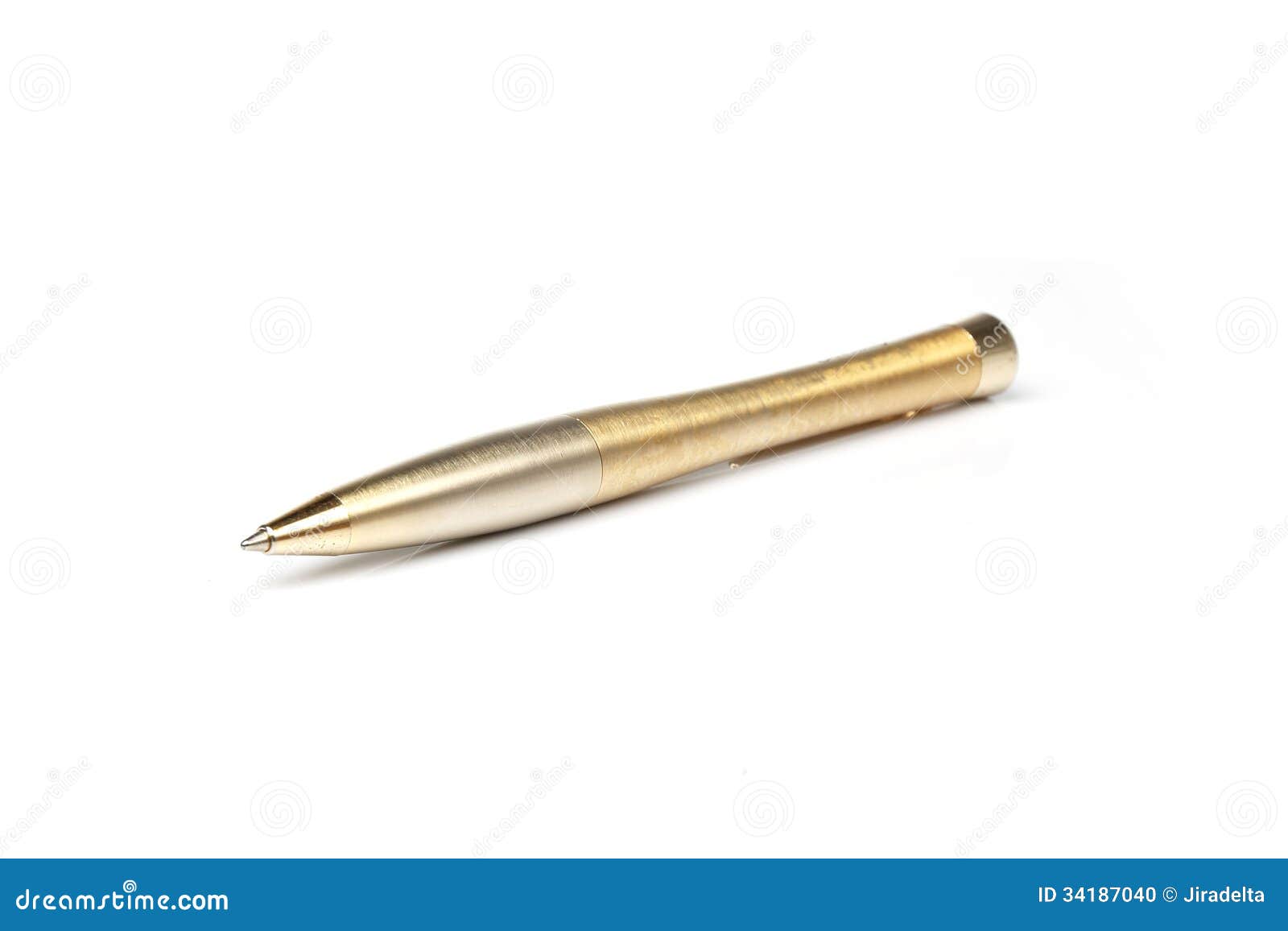 Old Gold Pen stock photo. Image of background, isolated - 34187040