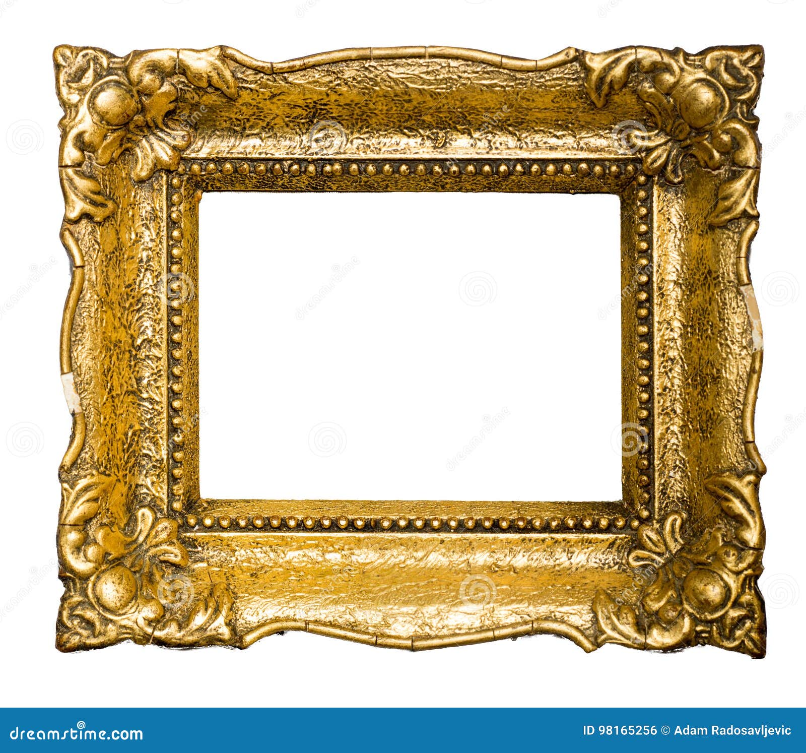 Old gold picture frame stock photo. Image of antique - 98165256