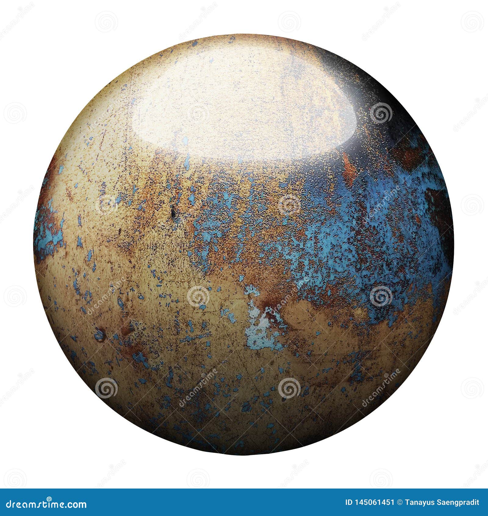 Old Gold and Rust Metallic Ball Stock Illustration - Illustration of ...