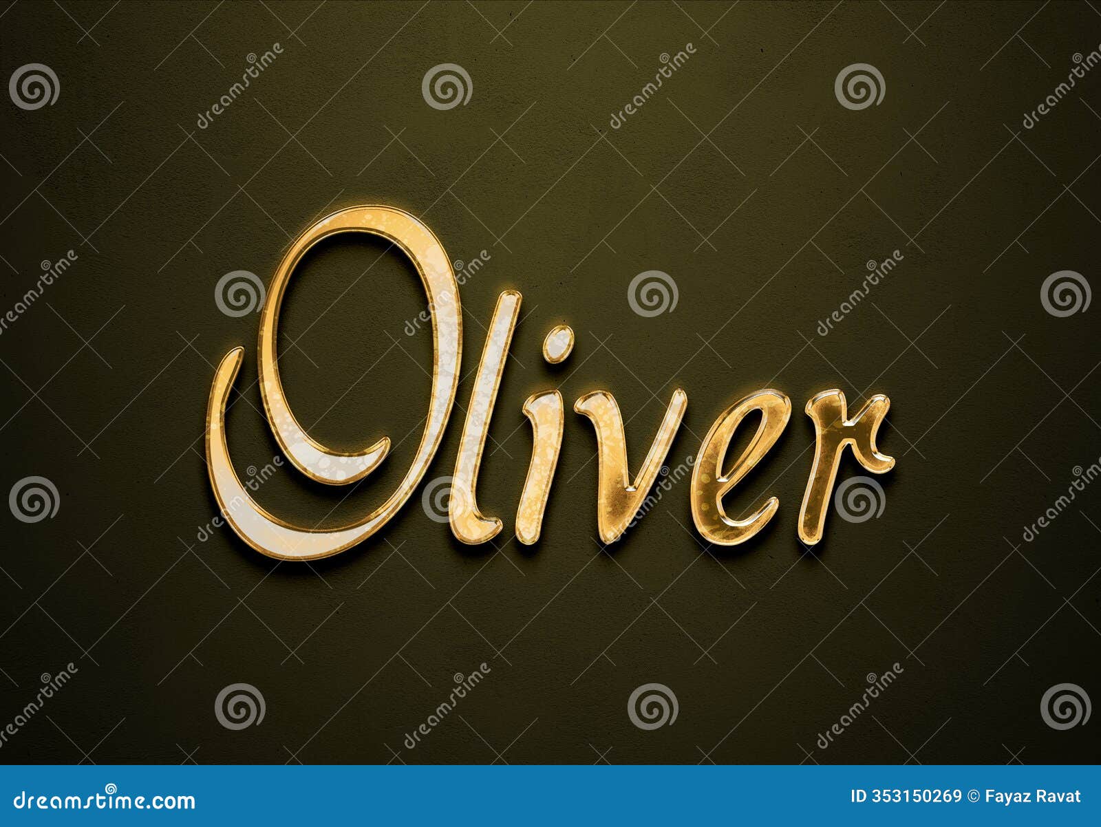 Oliver Name Movie Theatre Marquee Vector Illustration | CartoonDealer ...
