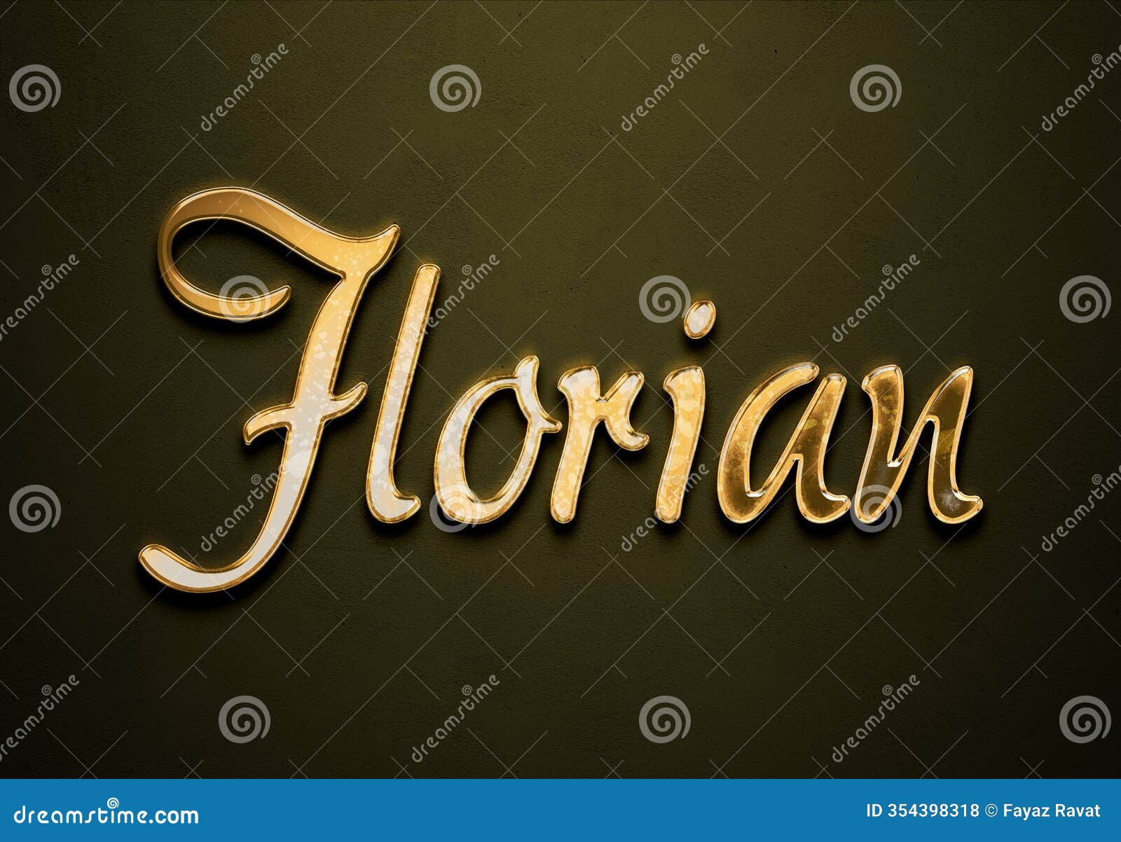 The Name Florian Written With Wooden Toy Cubes In Children`s Room Stock ...