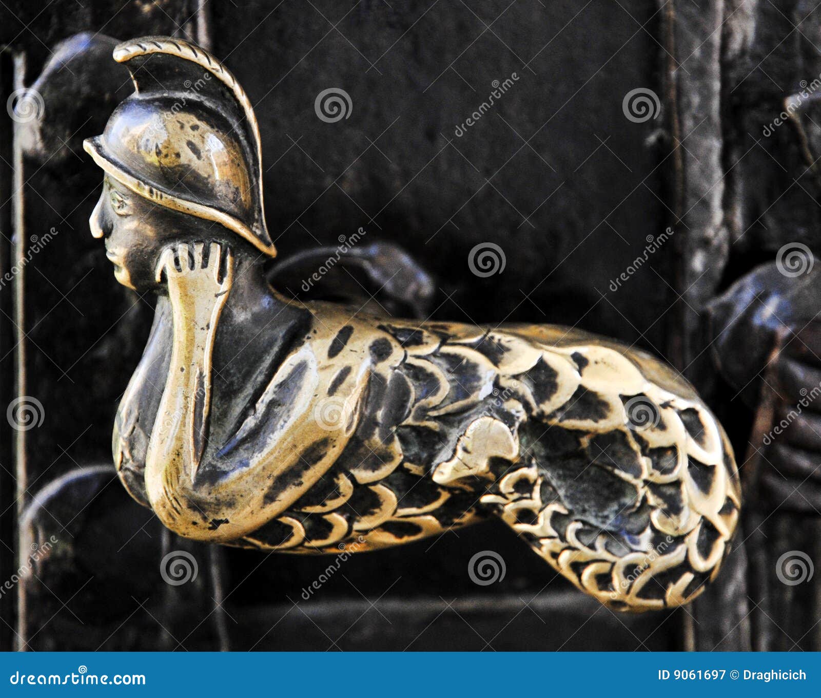 Old golden door handle stock image. Image of entering - 9061697
