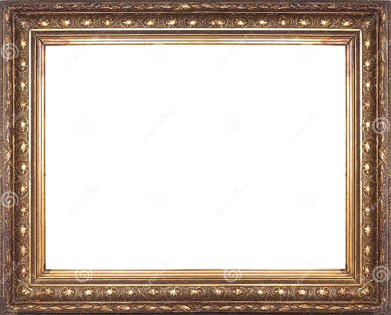 Old golden frame stock image. Image of ornamentation, replace - 3589227