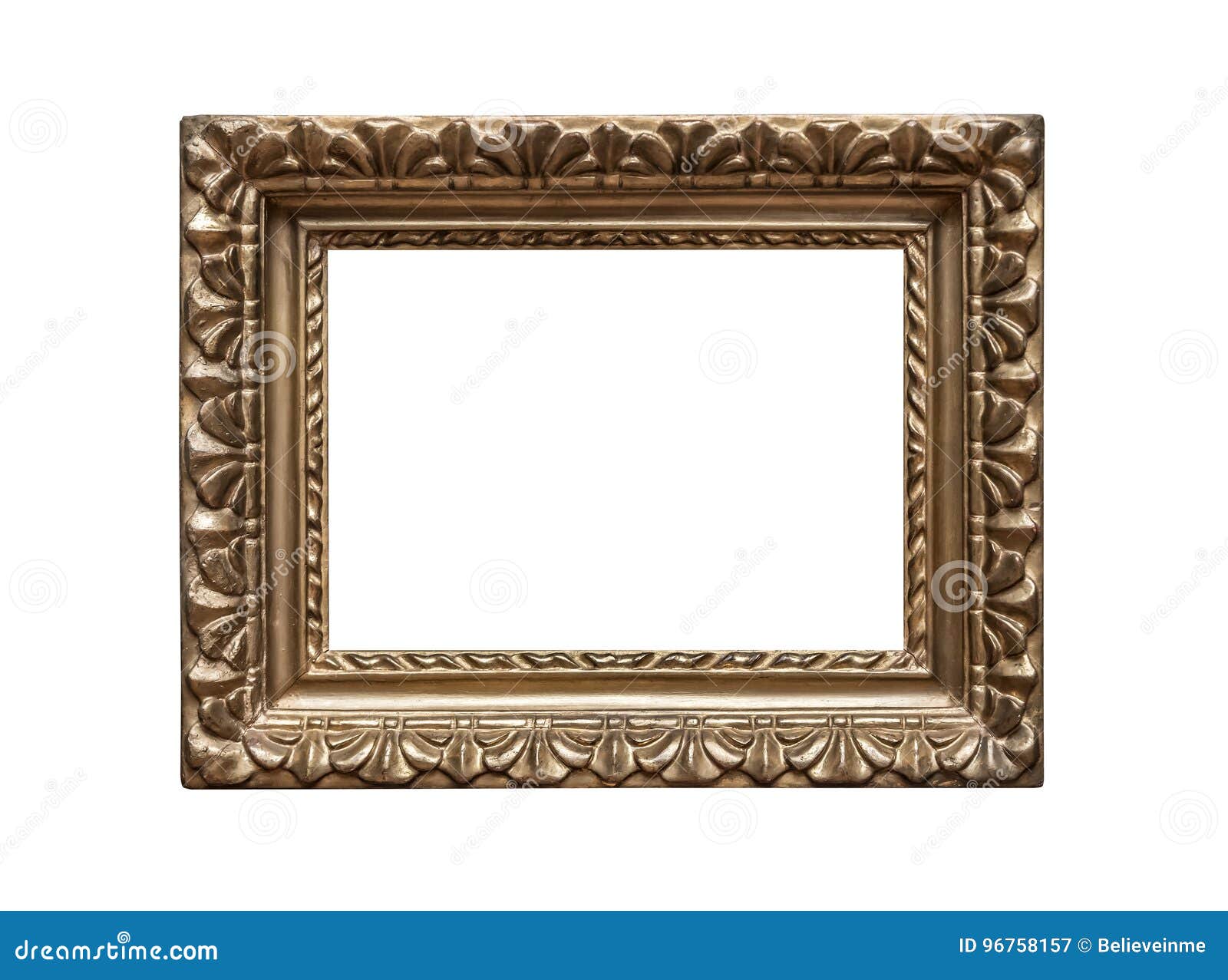 Old golden frame. stock image. Image of vintage, wall - 96758157