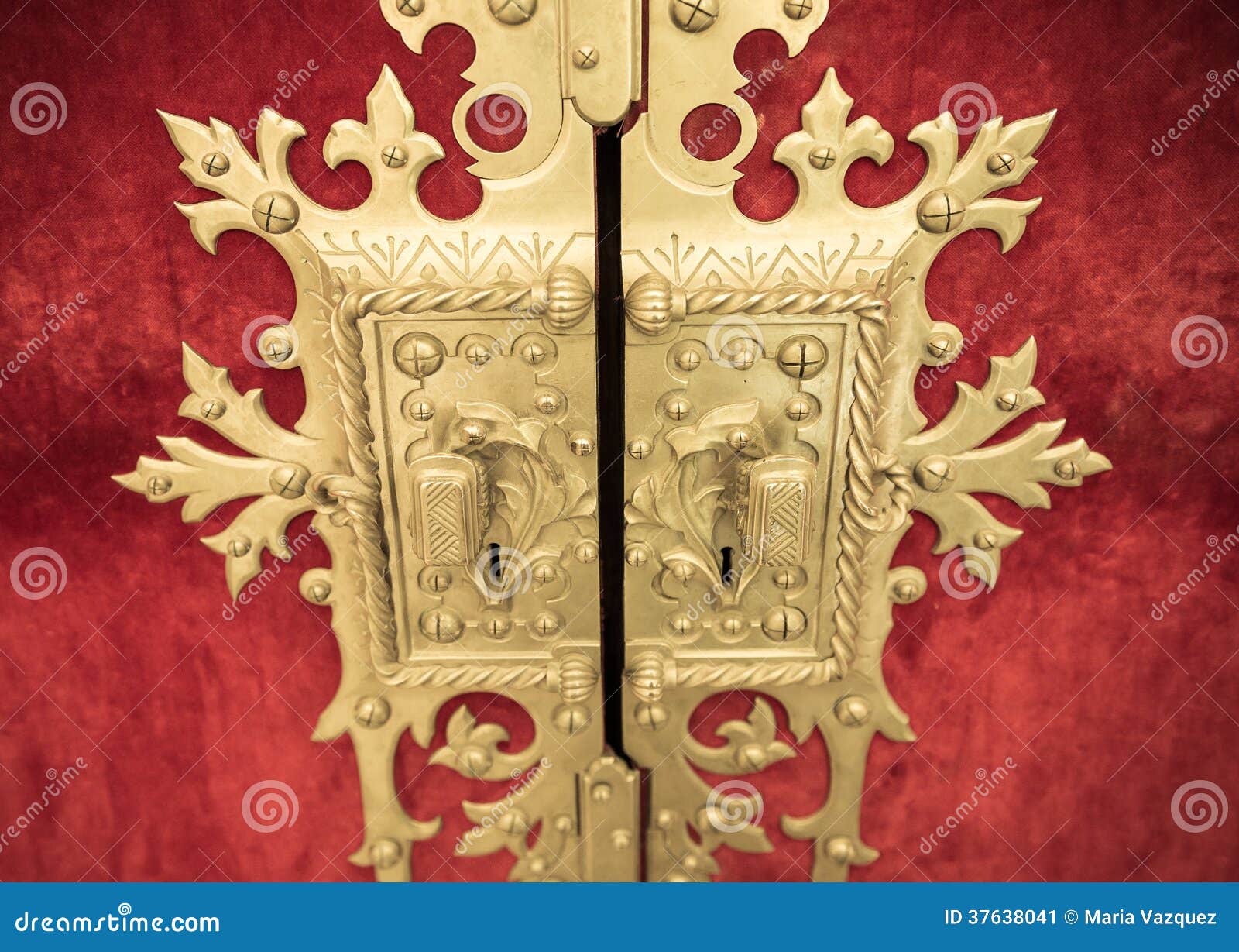 Old golden lock stock image. Image of golden, symbol - 37638041