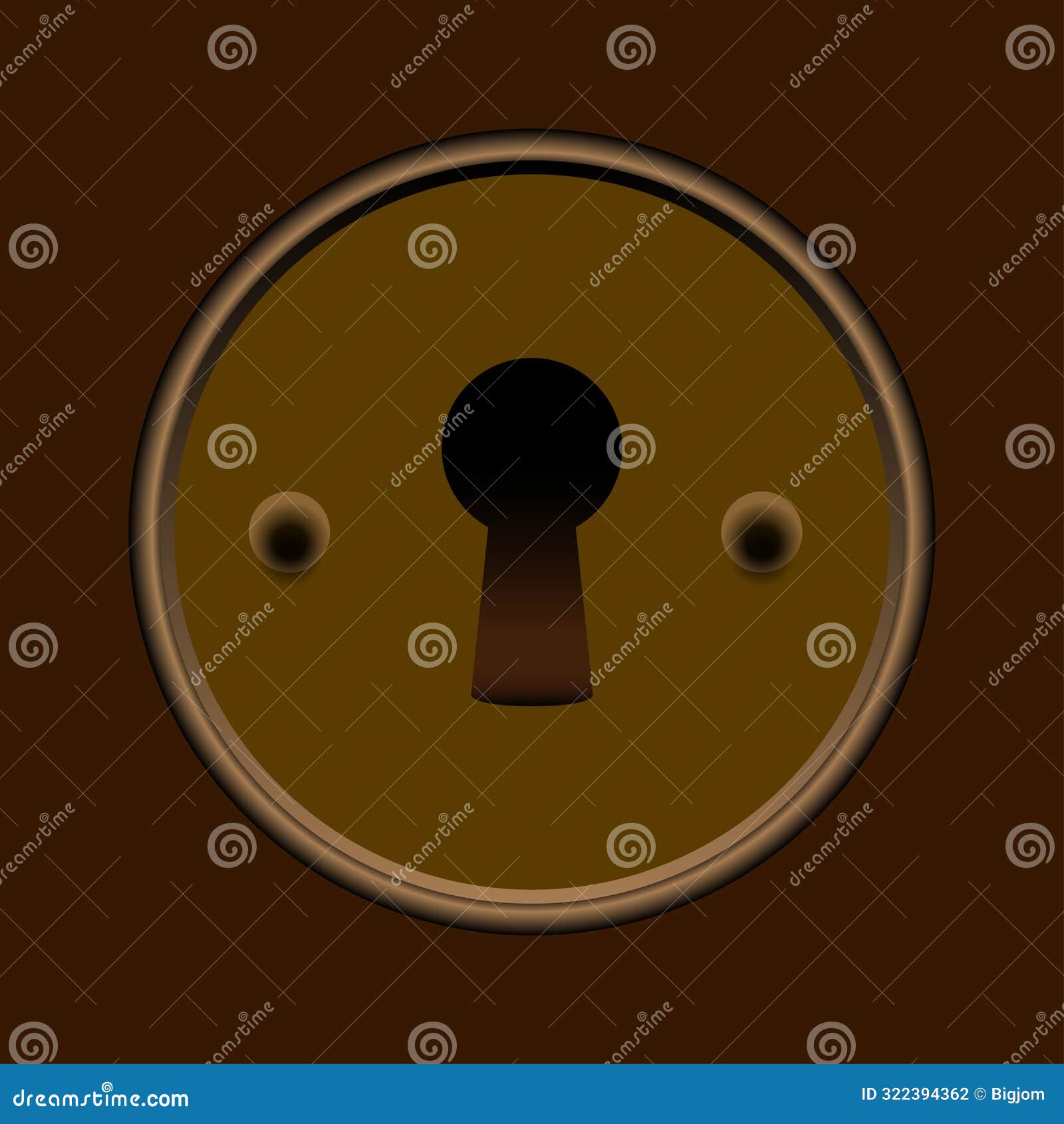 Old Golden Metal Keyhole. Vector Illustration Stock Vector ...