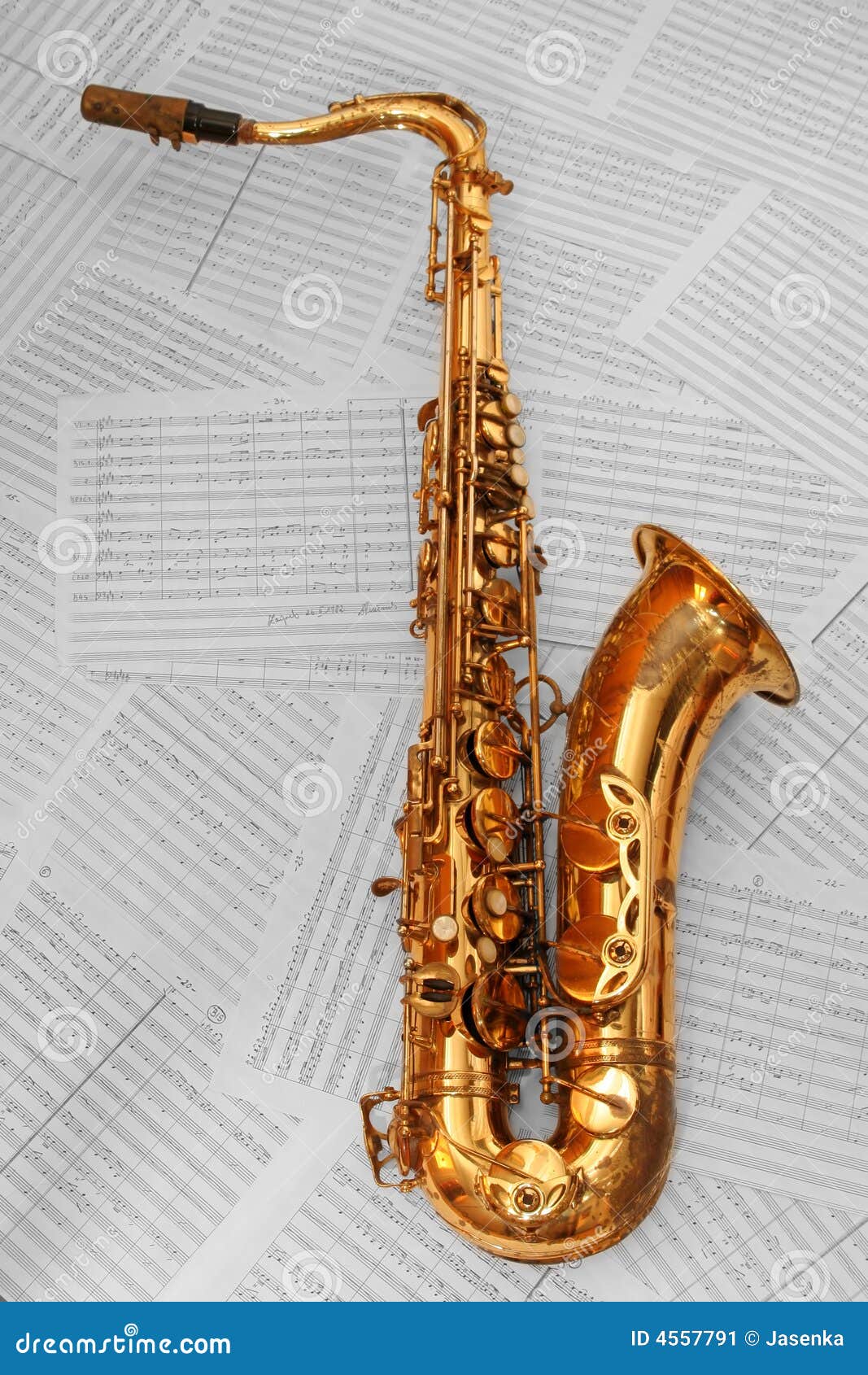 Old Golden Saxophone Picture. Image: 4557791