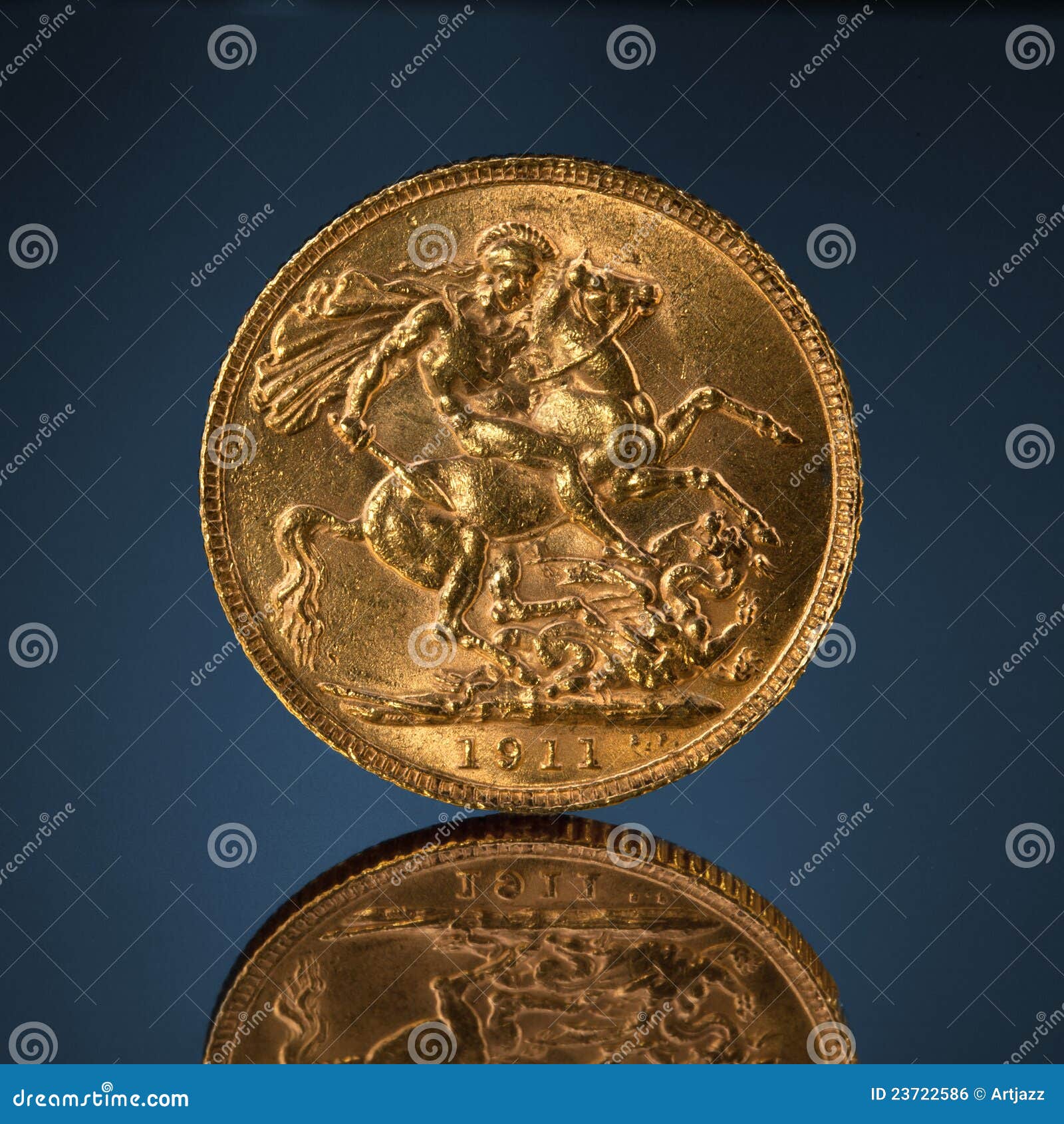 Old golden sovereign coin stock photo. Image of dark - 23722586