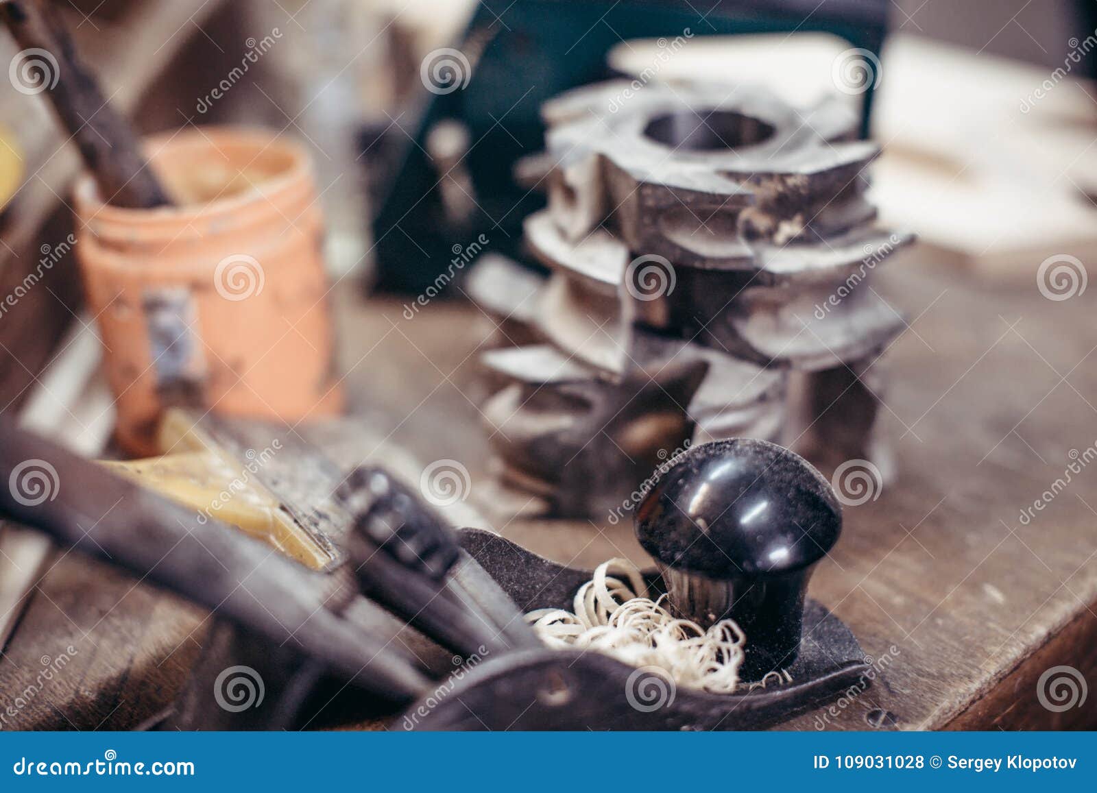 A Set of Old Carpentry Tools and a Milling Cutter for Woodworking ...