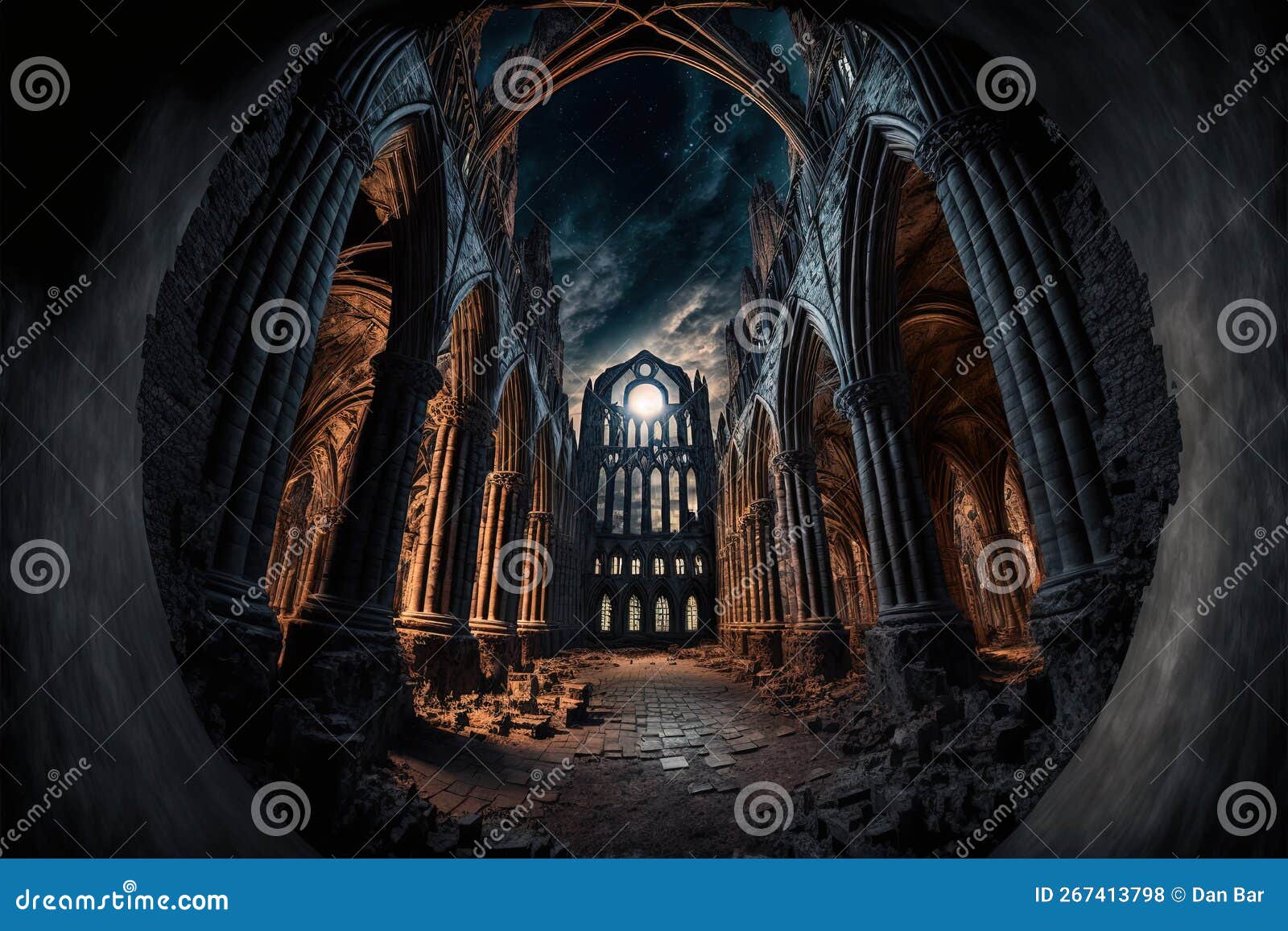 Gothic Ruin A Dark And Errie Vampires Environment Royalty-Free ...