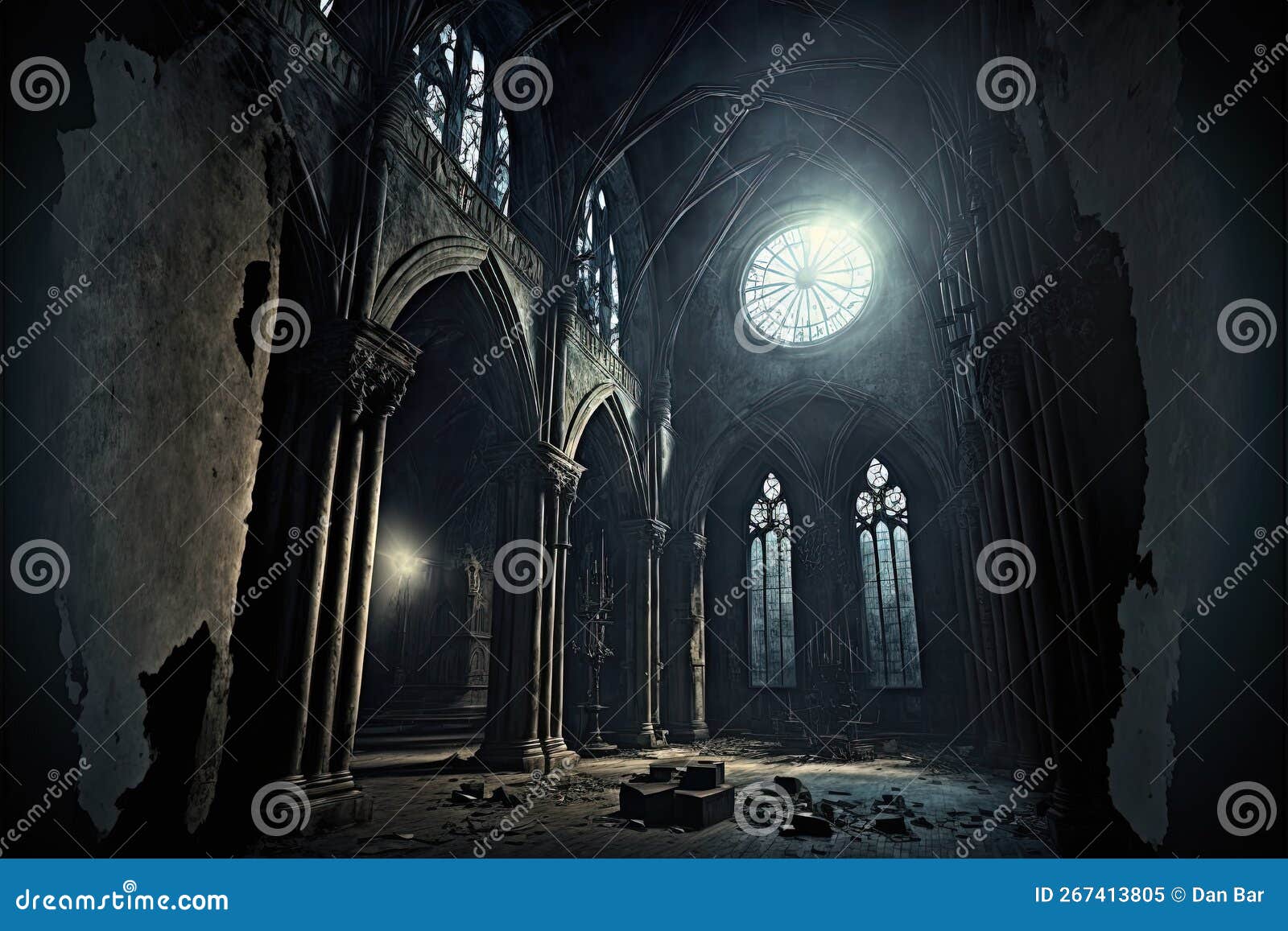 Gothic Ruin A Dark And Errie Vampires Environment Royalty-Free ...
