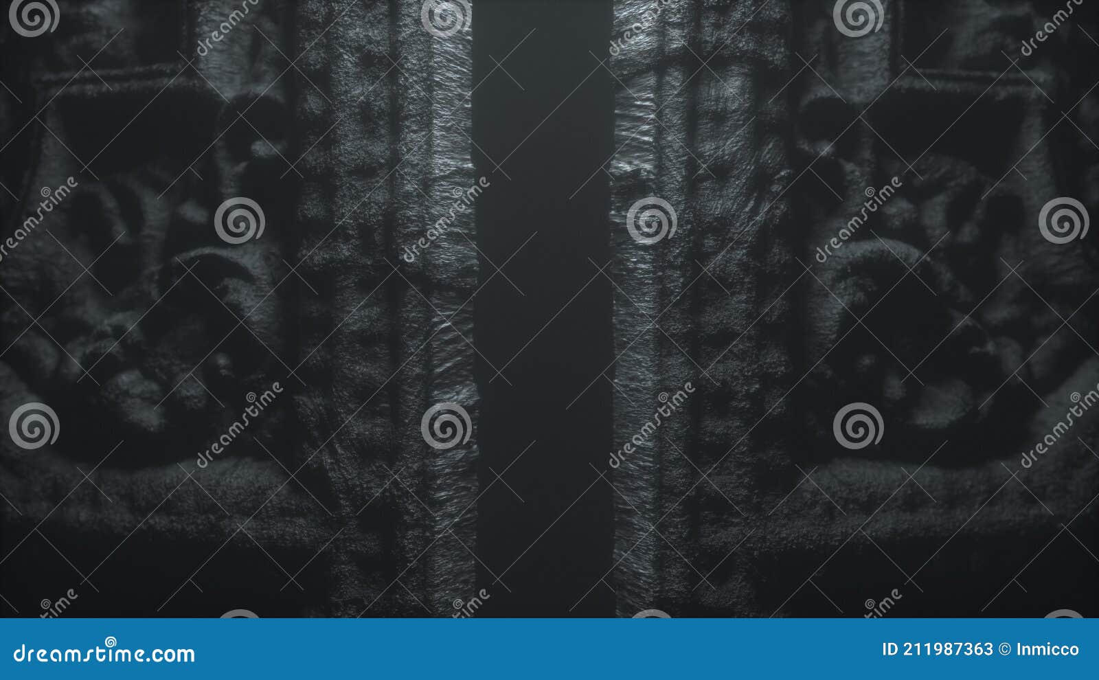 Old Gothic Stone Door To Hell with Patterns. from the Hell To the ...