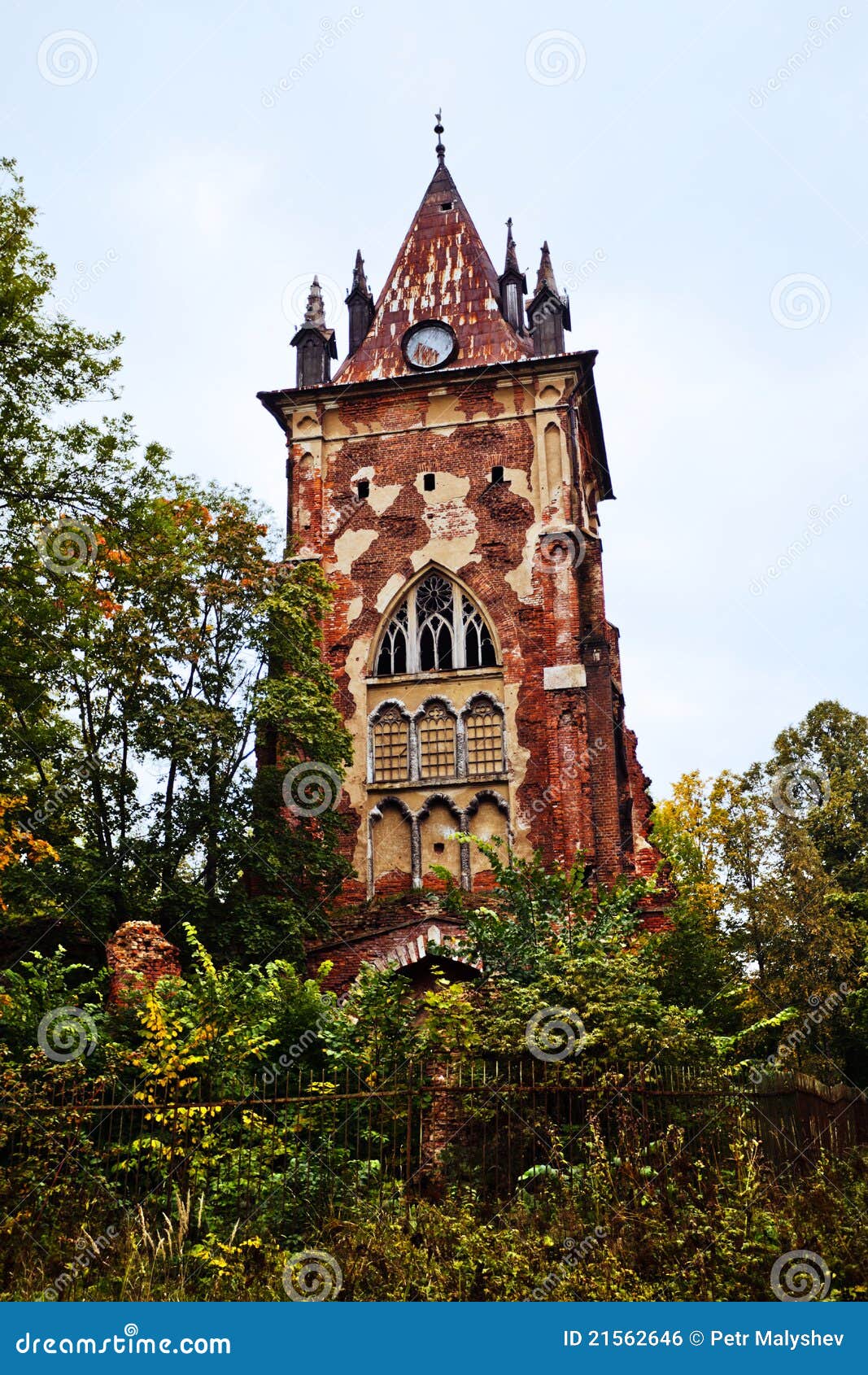 Old Gothic Tower stock photo. Image of ancient, fortress - 21562646