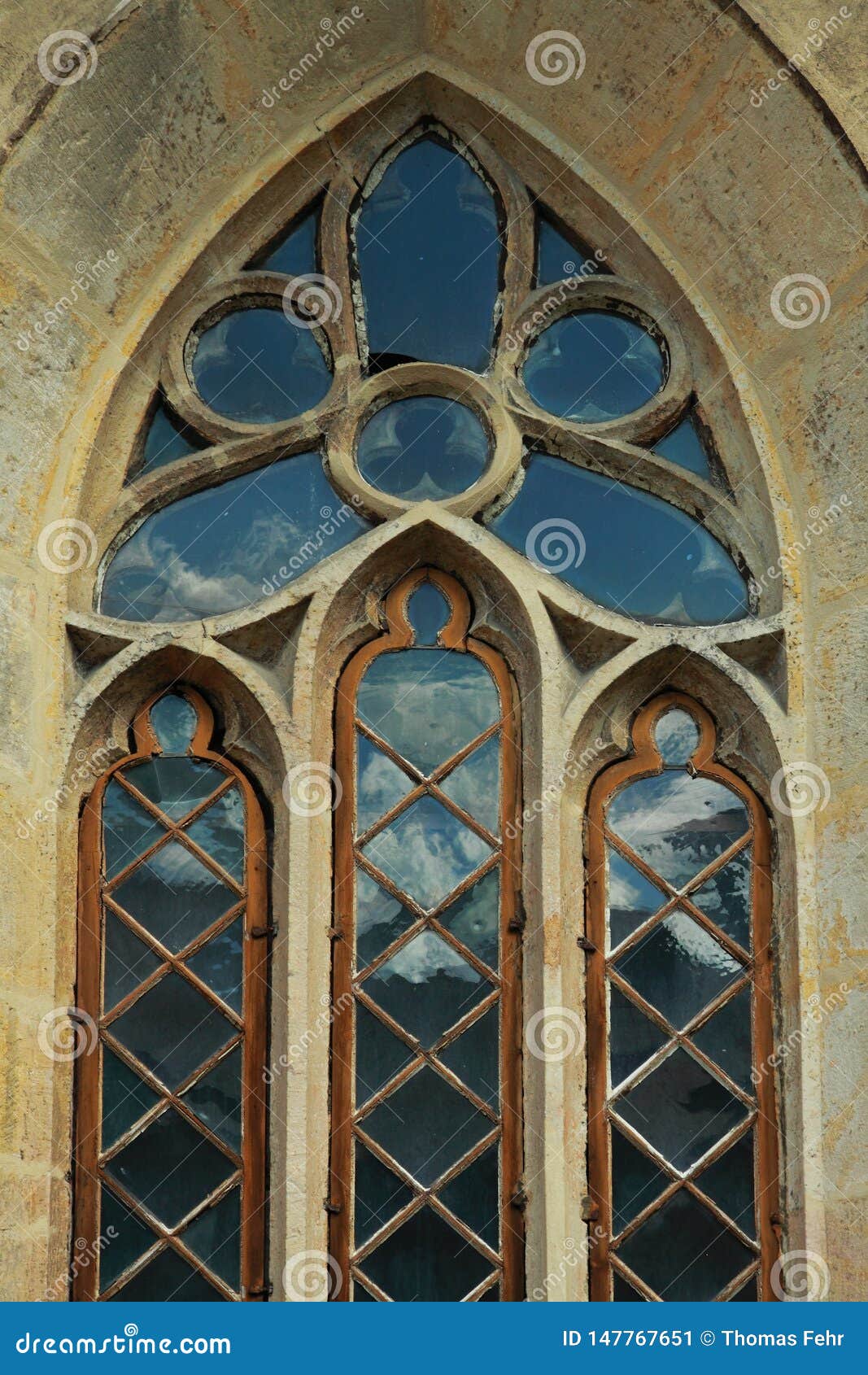 Old gothic window stock image. Image of beautiful, exterior - 147767651