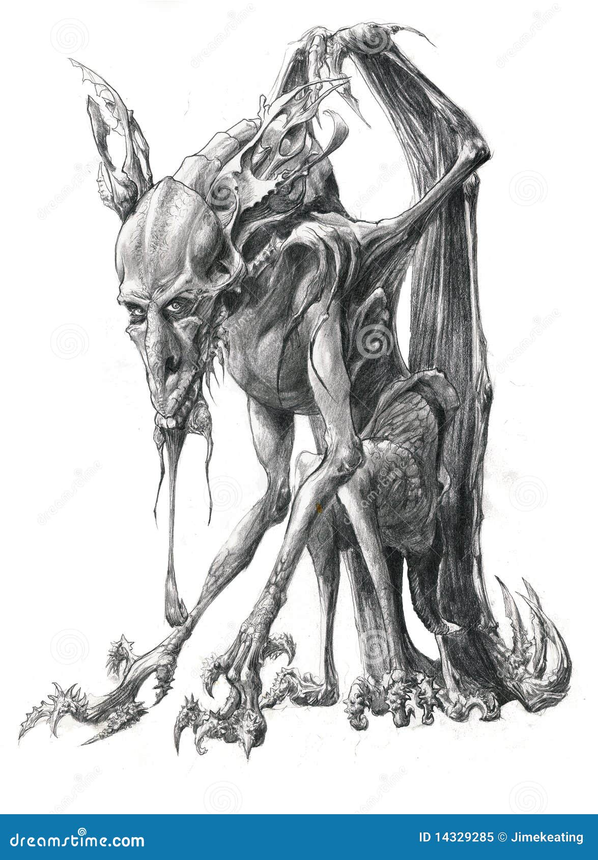 Old Goyle stock illustration. Illustration of pencil - 14329285