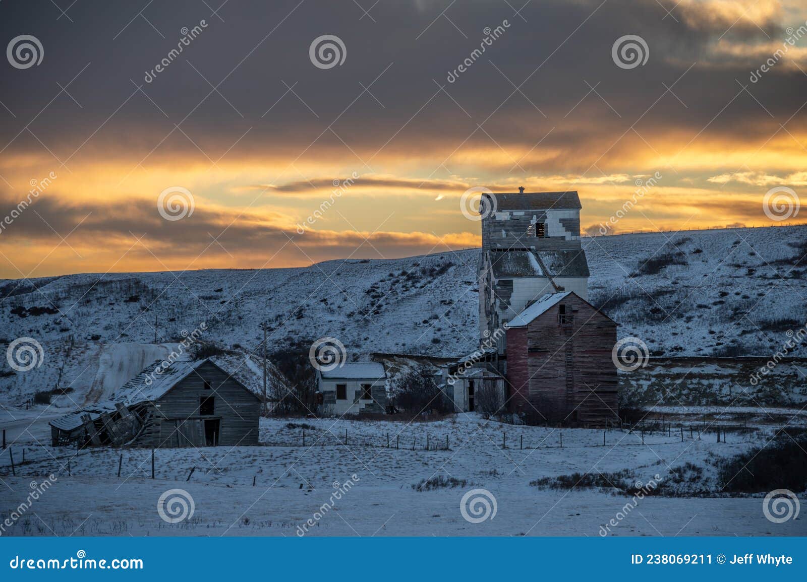 Old Grain Company Elevator in Sharples Stock Image - Image of ...