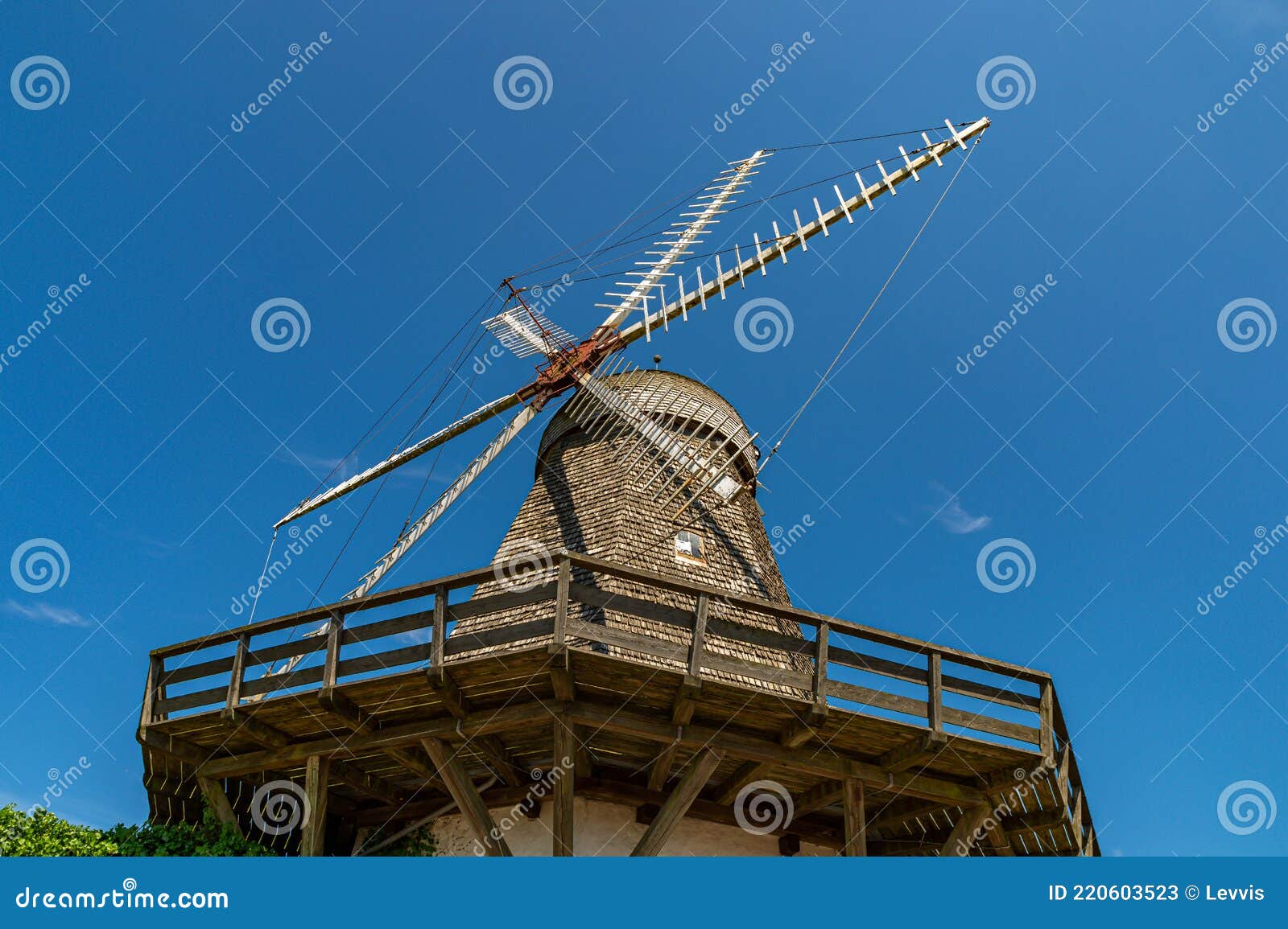 Old grain mill in Denmark stock image. Image of rural - 220603523