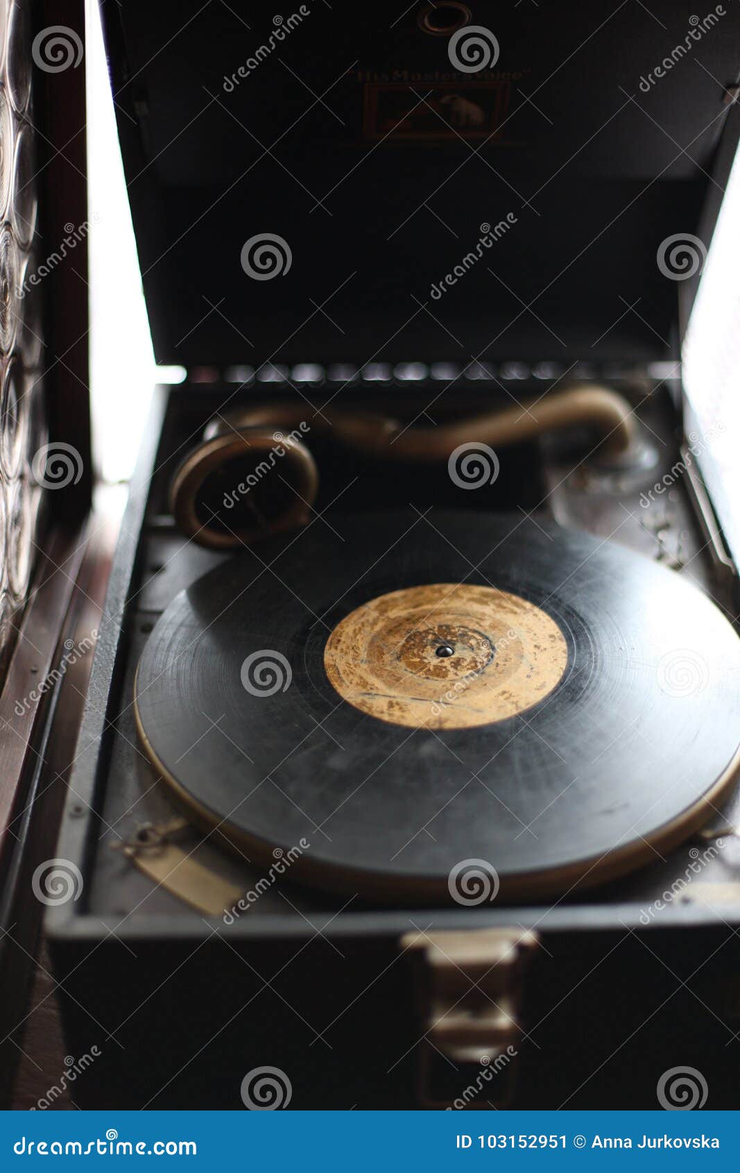 Old Gramophone in the Museum of Antiques Editorial Photo - Image of ...