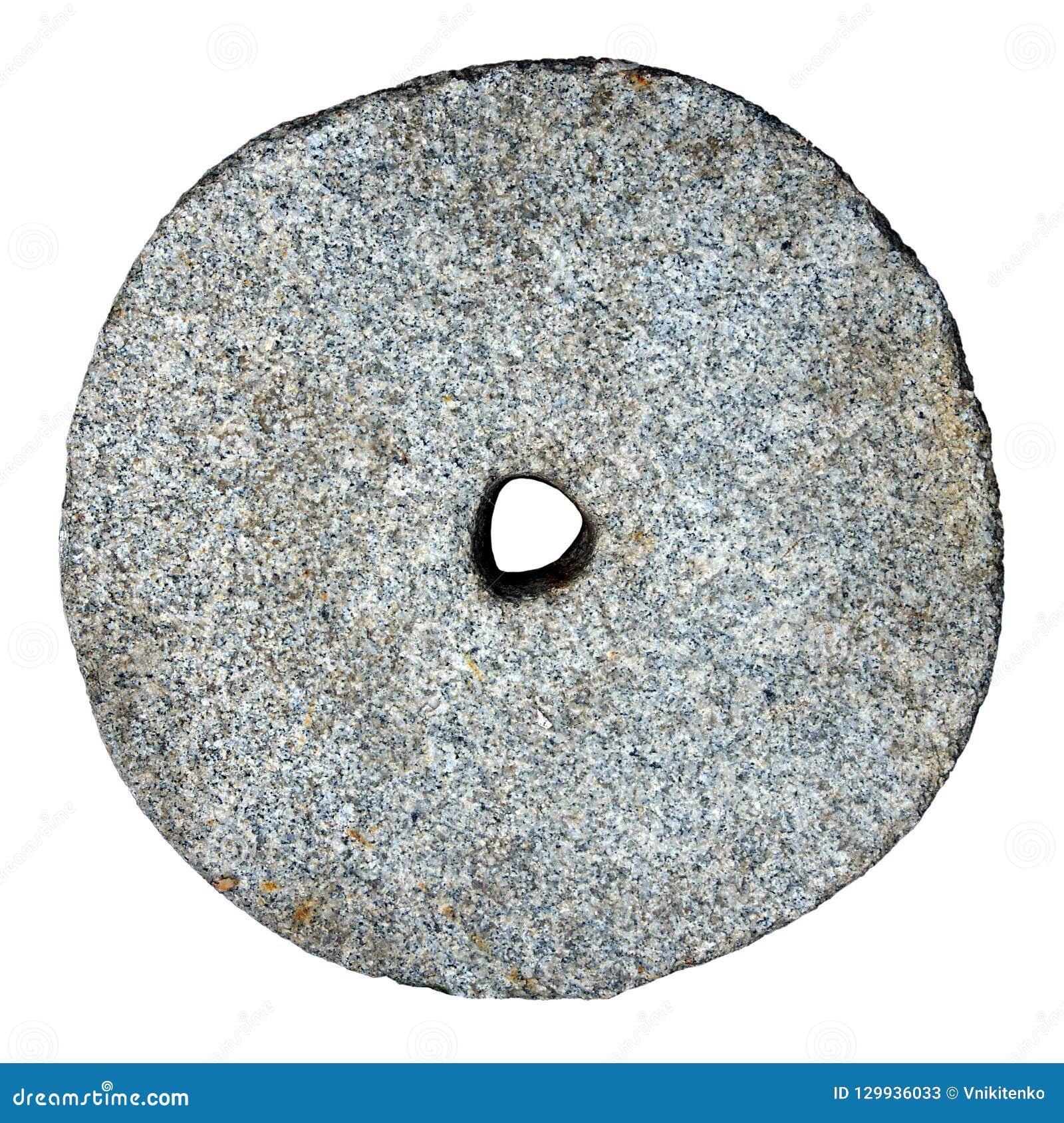 Old granite mill stone stock image. Image of background - 129936033