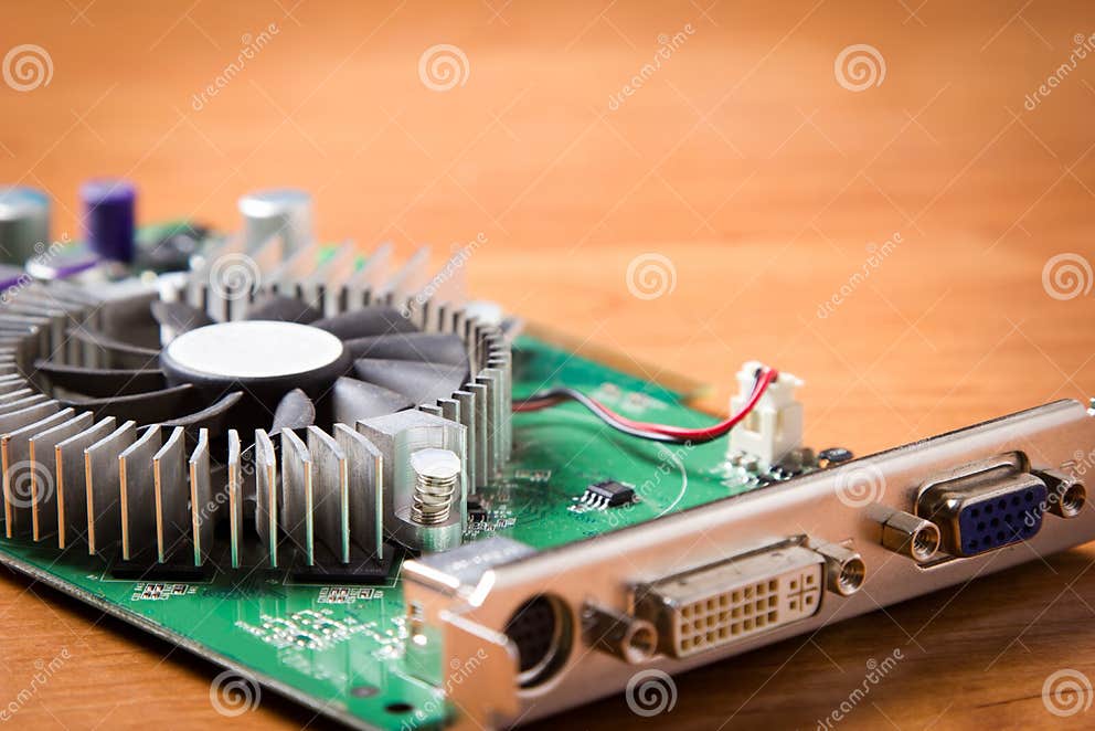 Old Graphics Card from the Computer Stock Image - Image of graphic ...
