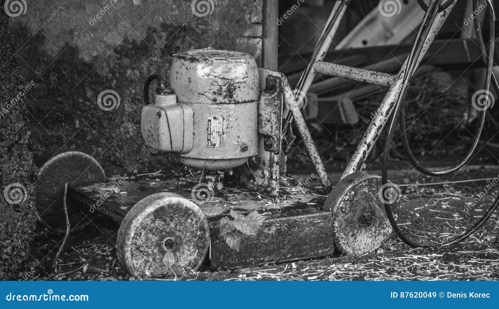 Old grass cutter stock image. Image of cutter, rusty - 87620049