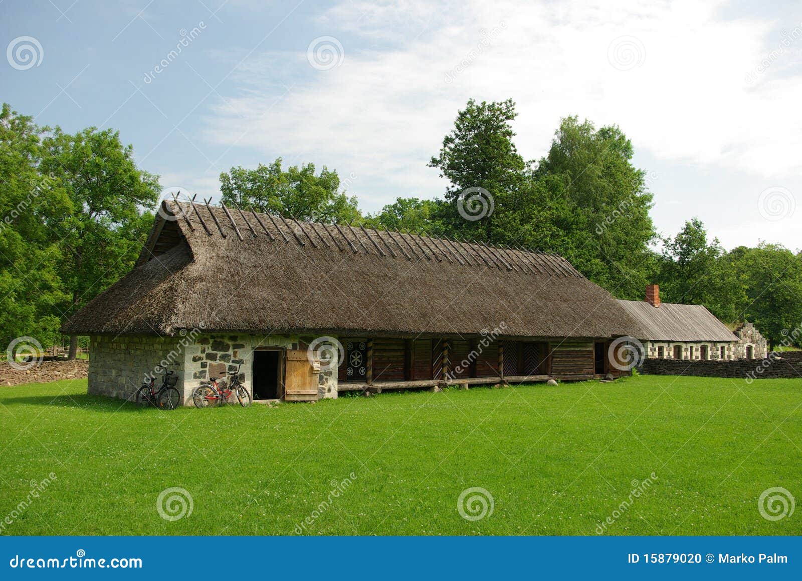 Old grass roof building stock photo. Image of structure - 15879020
